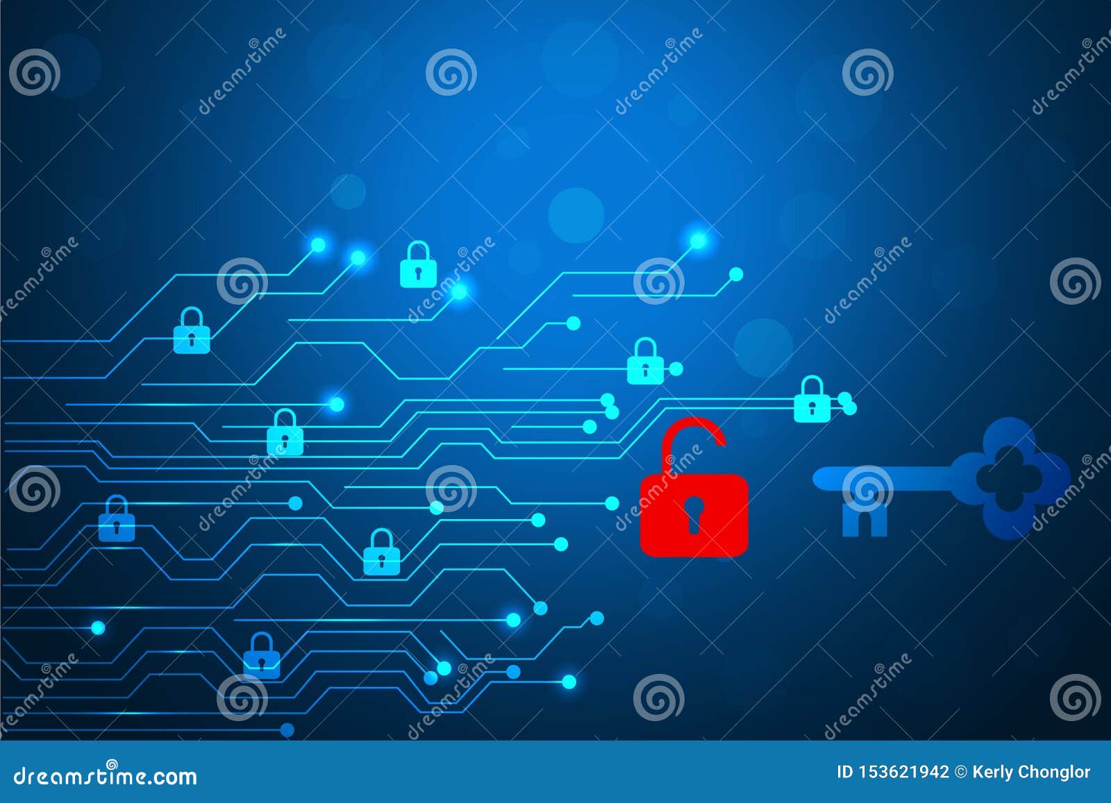 Technology Connection Digital Data and Big Data. Lines Digital Abstract ...