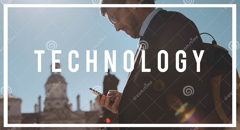 Technology Connection Digital Life Icon Stock Image - Image of ...