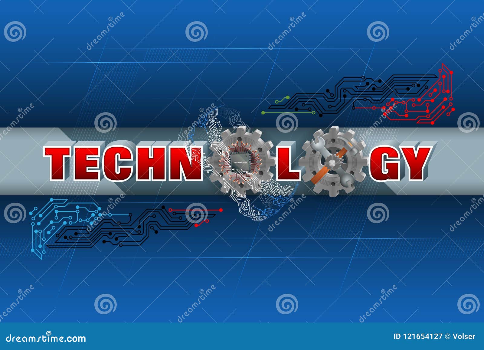 Technology, Connection and Information Flows Stock Vector ...