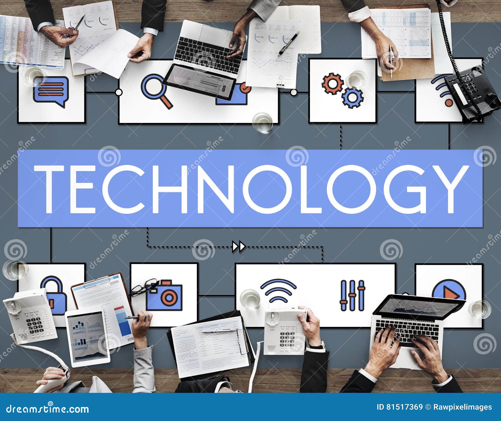 Technology Connection Innovation Internet Communication Concept Stock ...