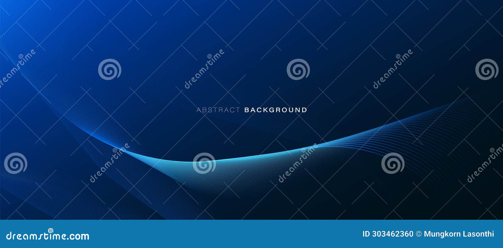 Technology Connection Network Background. Abstract Blue Wavy Lines ...