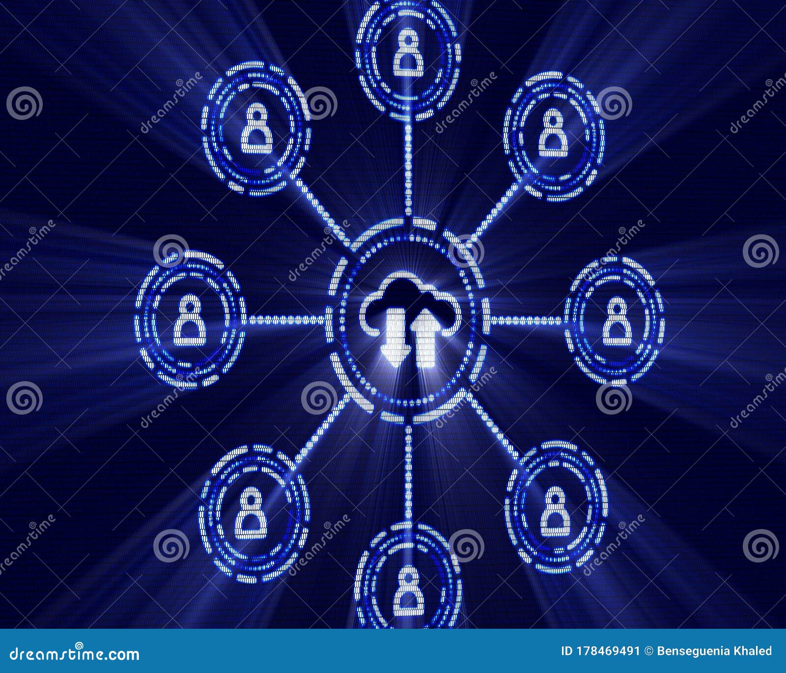 The CONNECTION TO the CLOUD TECHNOLOGY Stock Illustration ...