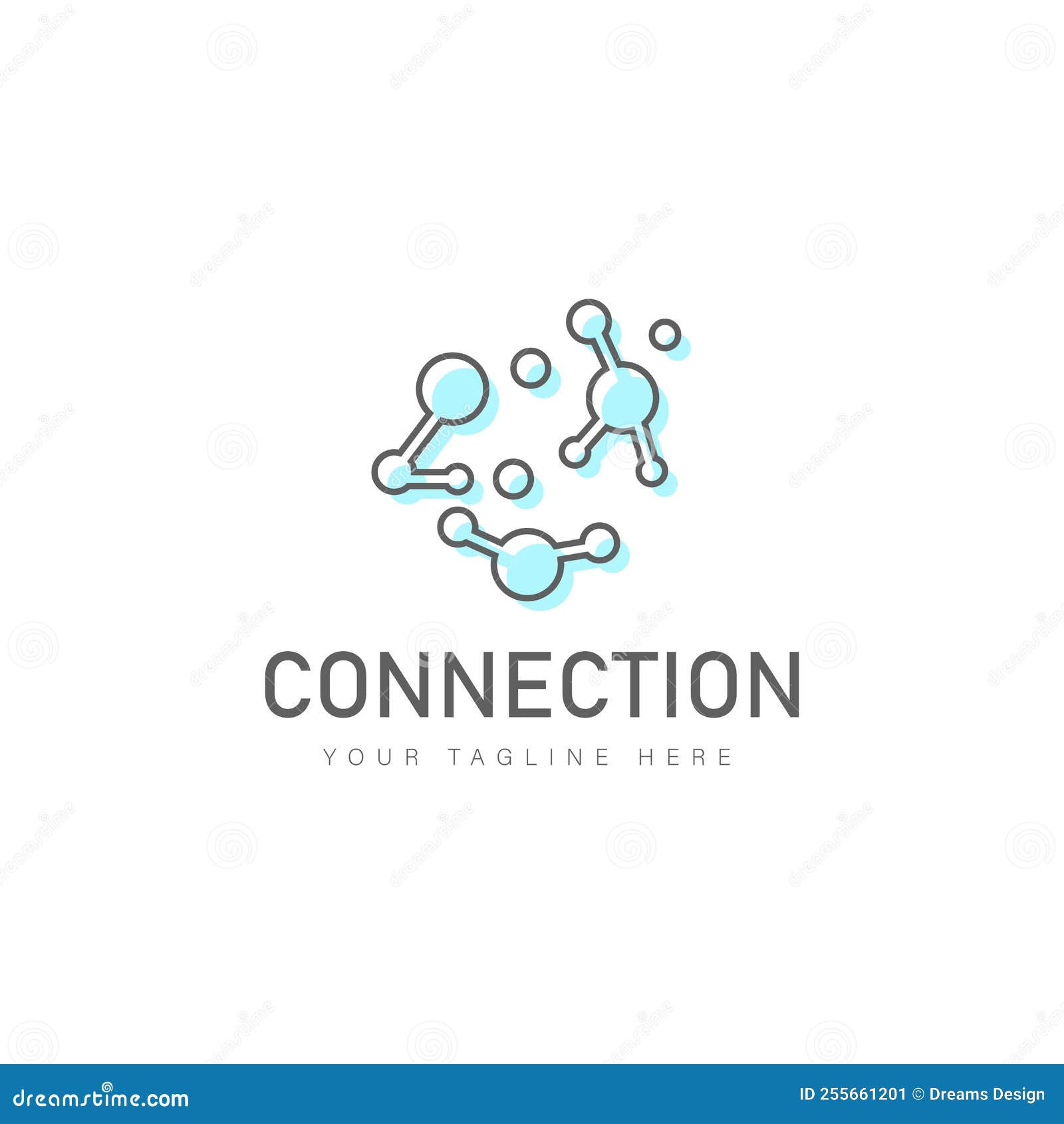 Technology Connection Point Logo Design Illustration Icon Stock Vector ...