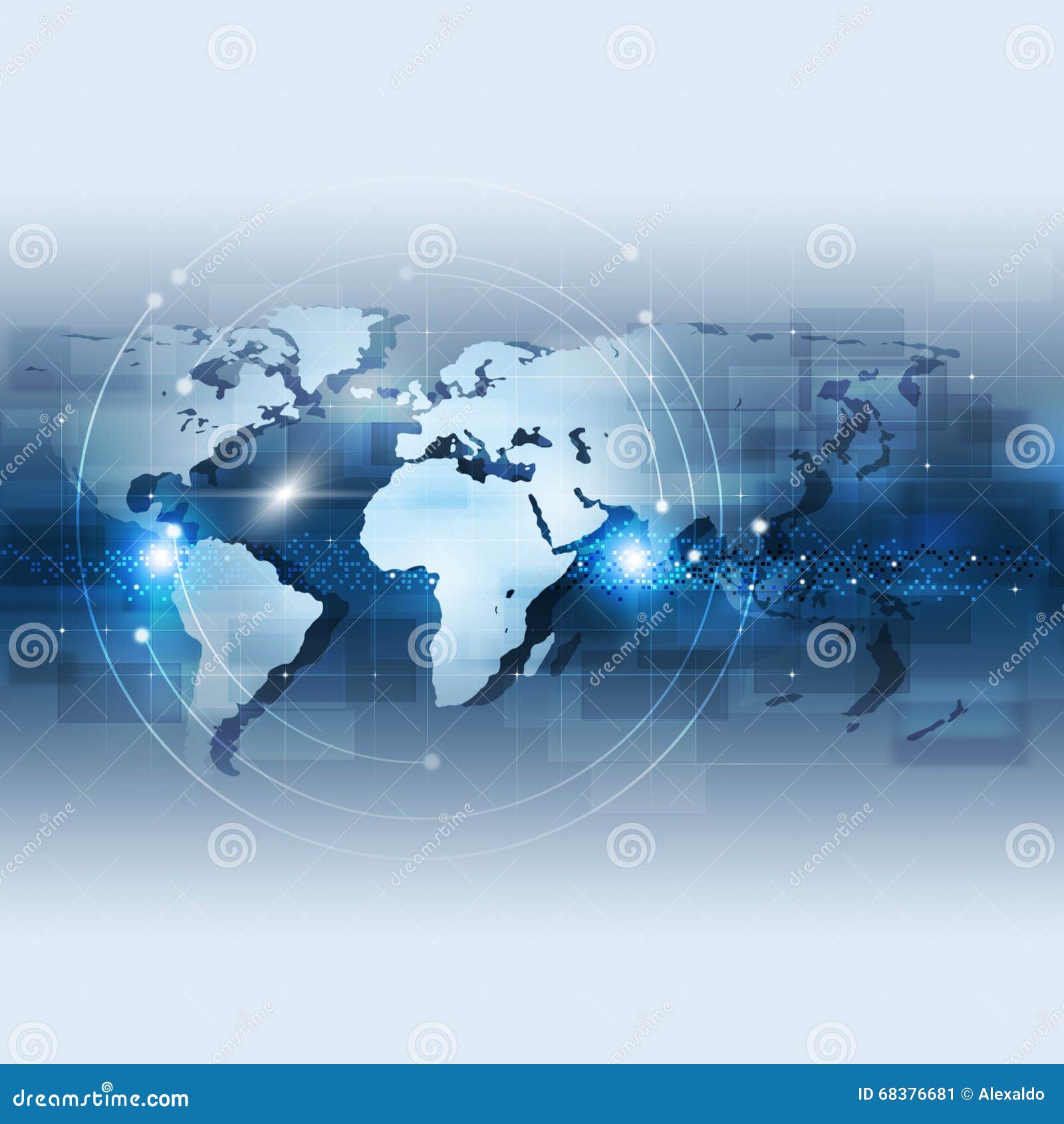 Technology Connections Abstract Background Stock Illustration ...