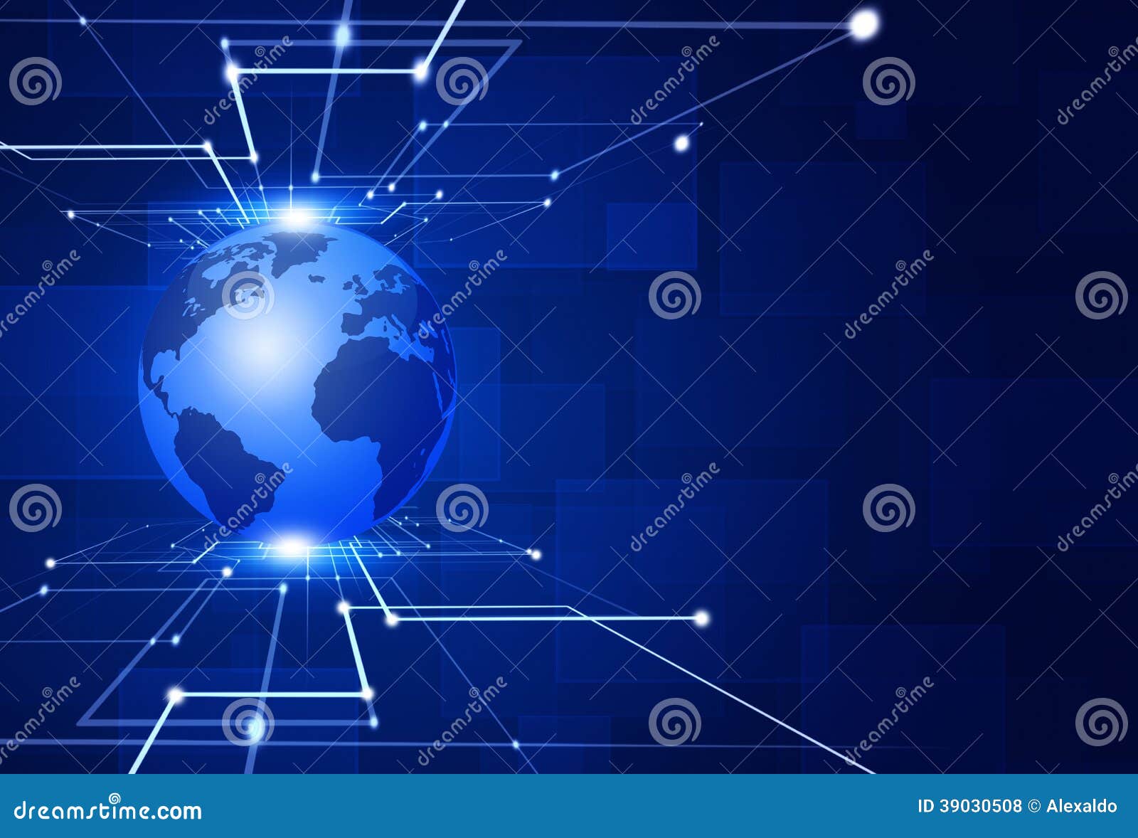 Technology Connections Blue Background Royalty-Free Stock Image ...