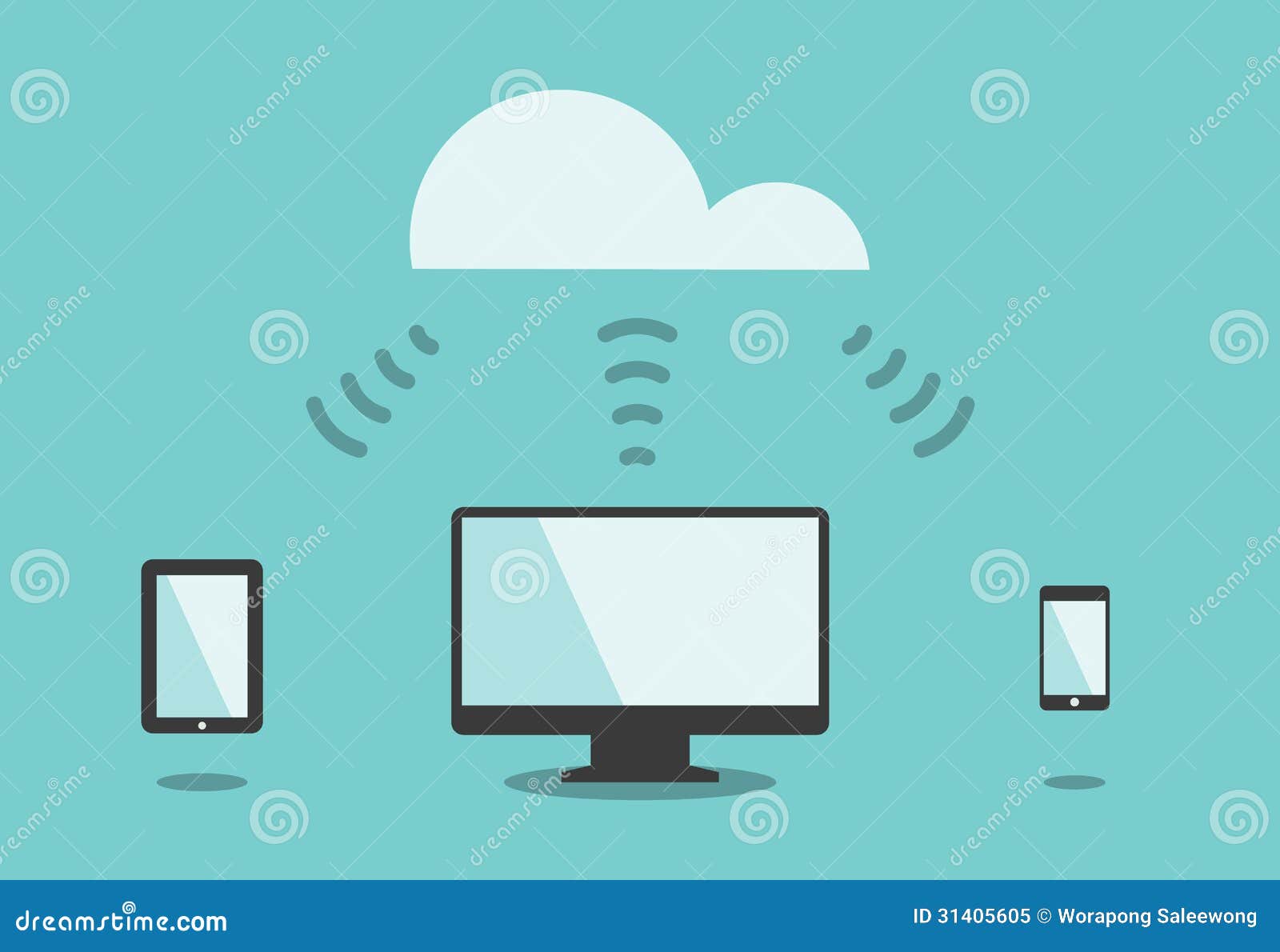 Technology Connectivity Cartoon Vector | CartoonDealer.com #31405605