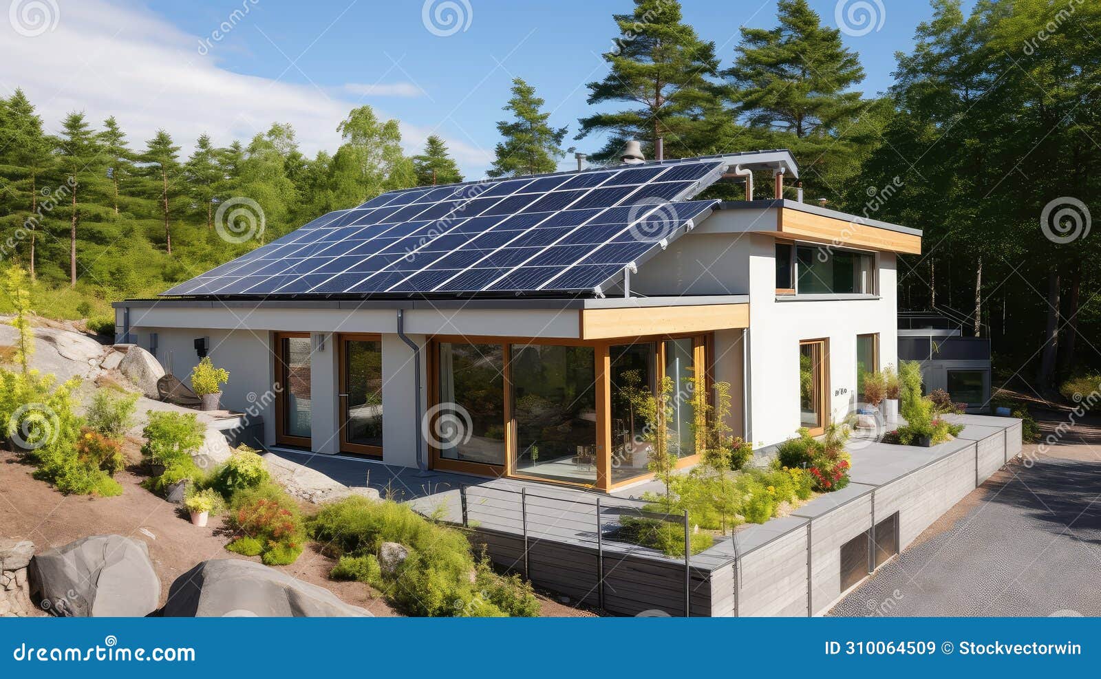 Technology Contemporary House Building Stock Image - Image of space ...