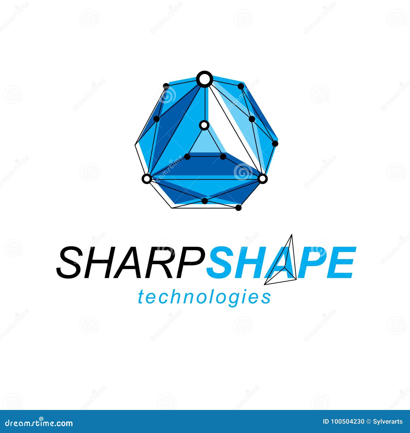 Technology Corporate Emblem. Vector Abstract 3d Geometric Shape ...