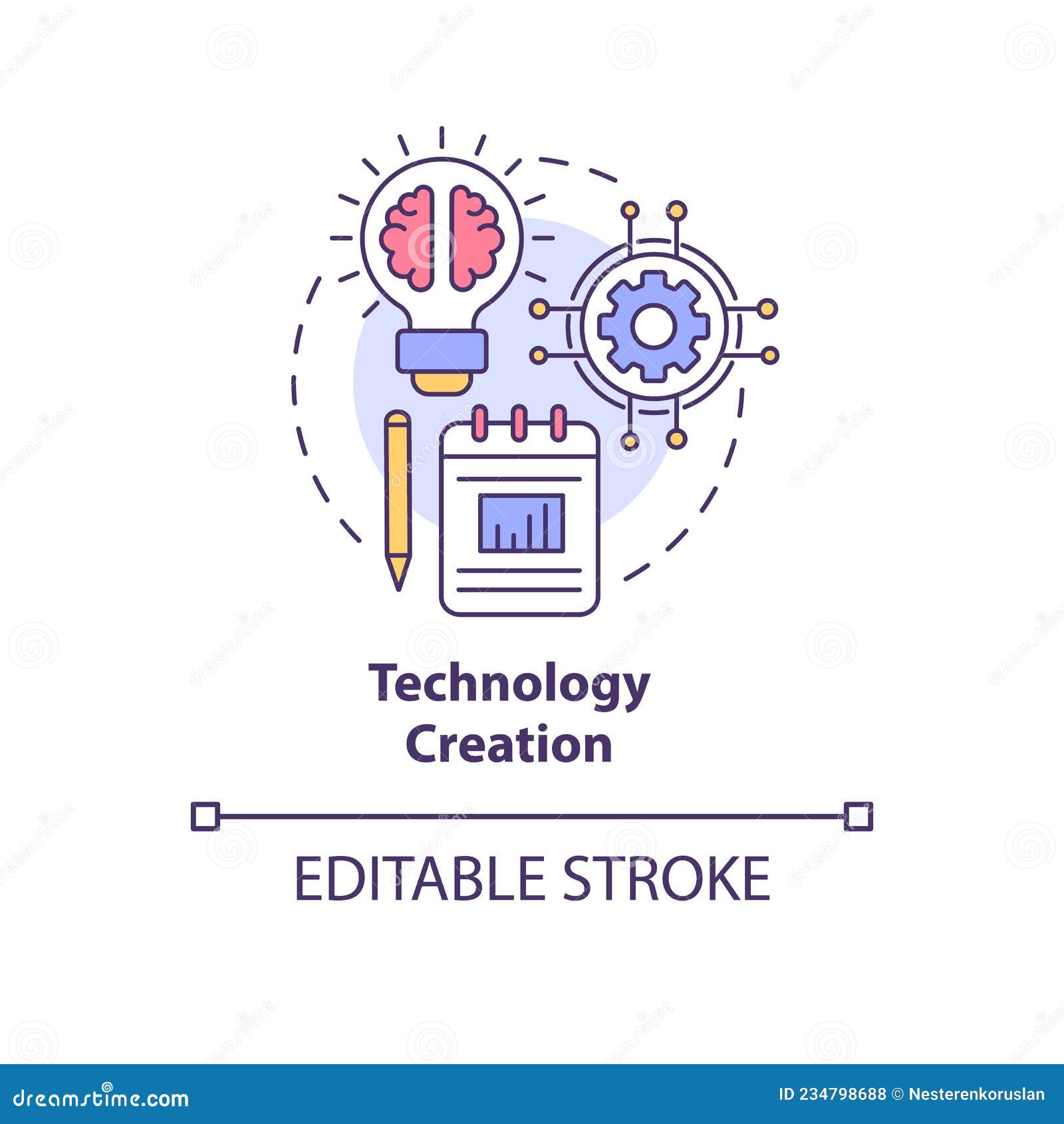 Technology Creation Concept Icon Stock Vector - Illustration of ...