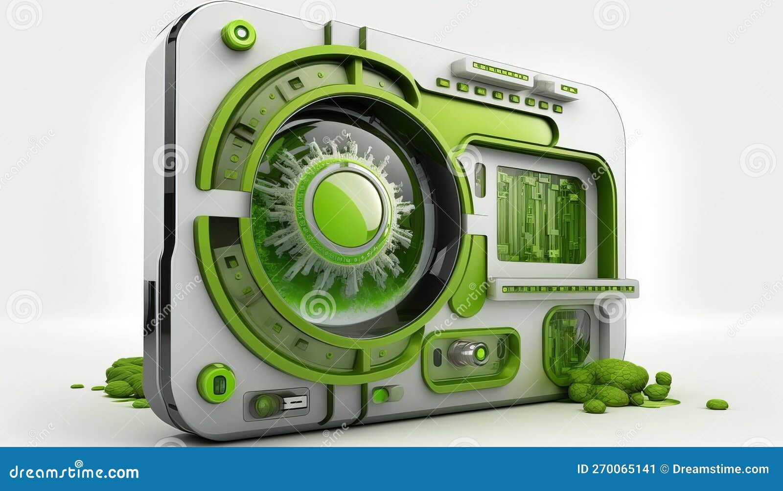 Technology Creative Scene Isolated on a White Background. Stock ...