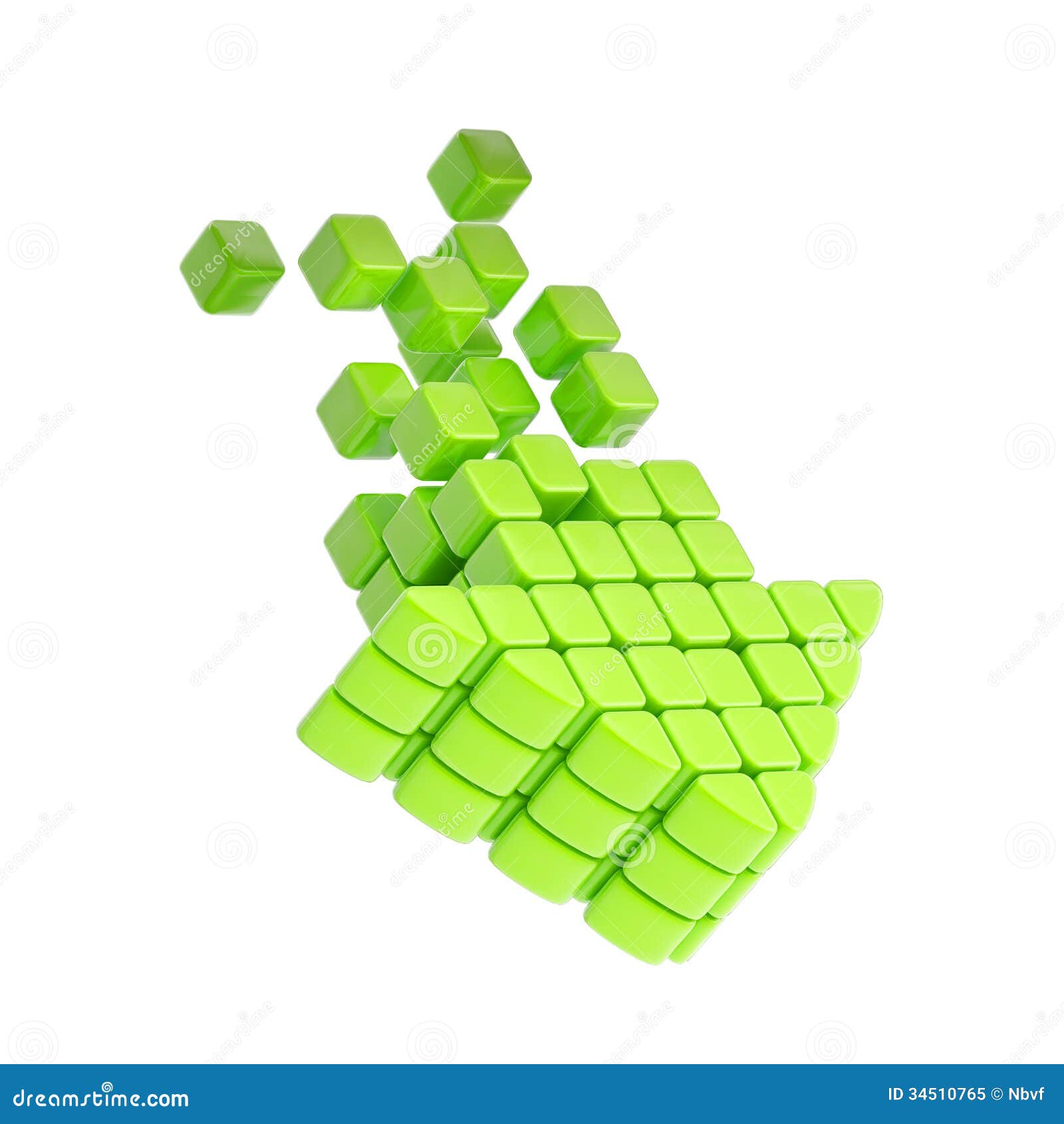 Technology Cube Arrow Green Plastic Icon Stock Illustration ...