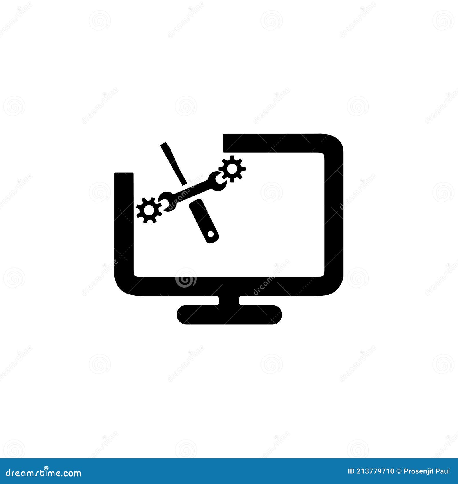 Technology Customization Icon Vector Black Stock Vector - Illustration ...
