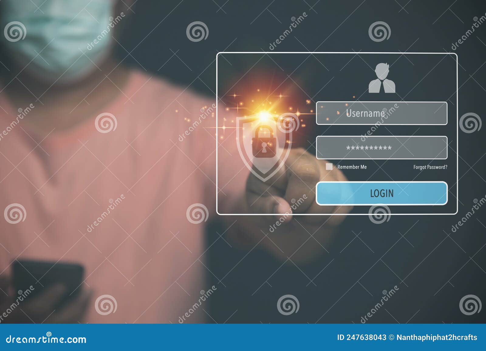 Technology Cyber Private Protection. Database Privacy Stock Image ...