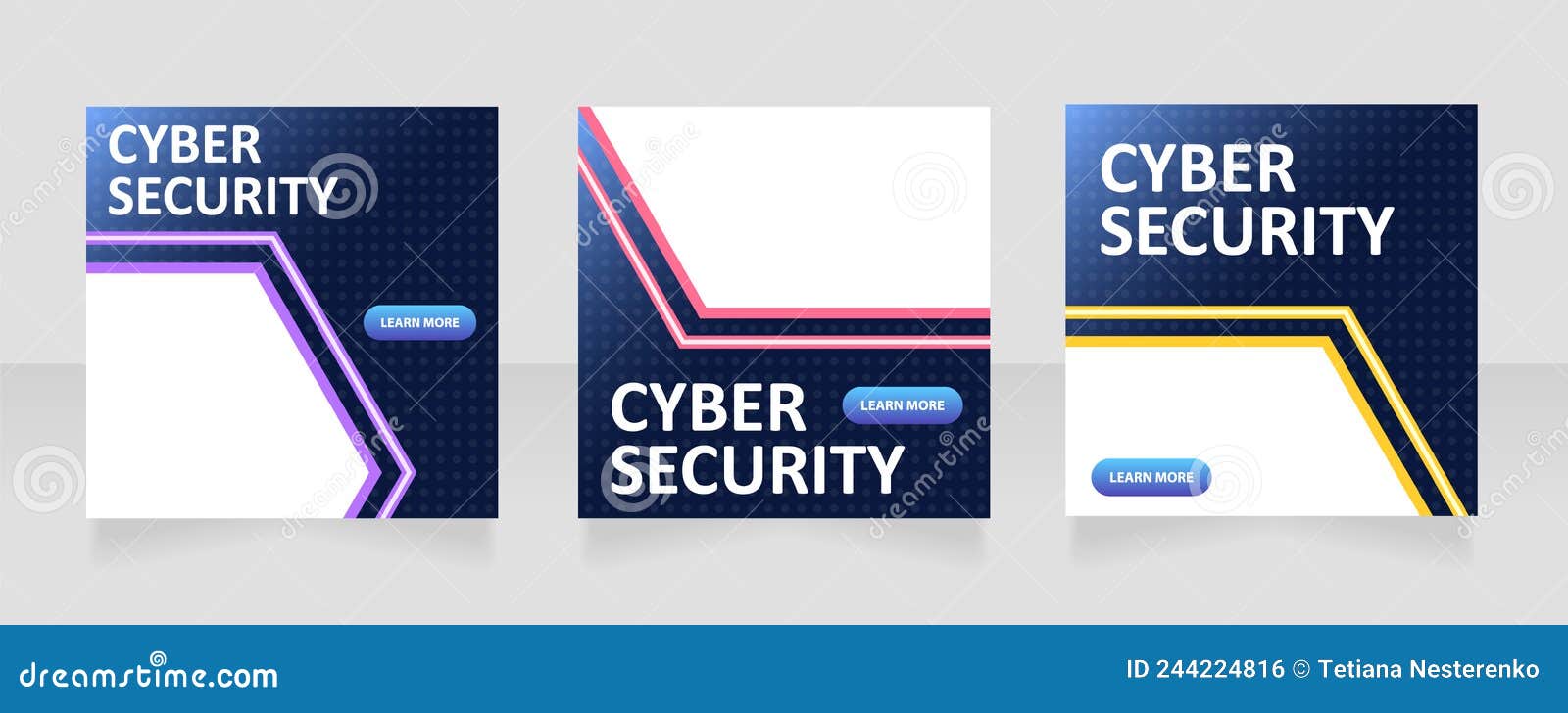 Technology of Cyber Security Web Banner Design Template Stock Vector ...