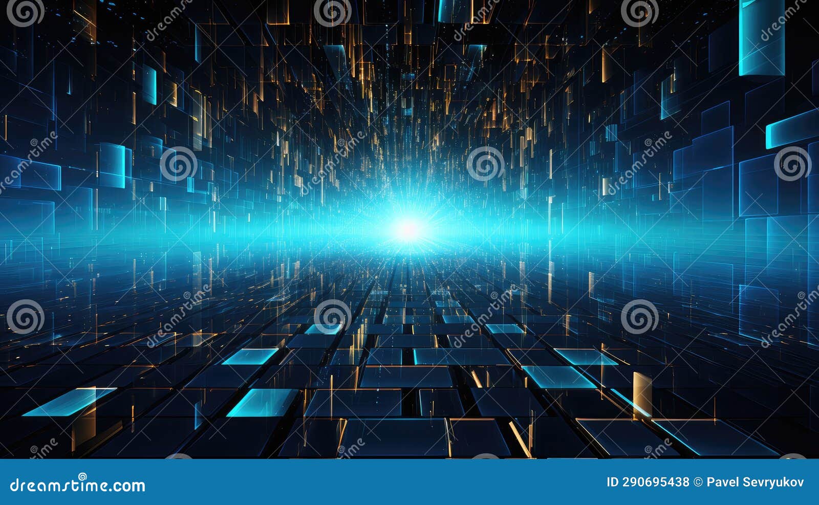 Technology Cyberflow Matrix Matrix Stock Illustration - Illustration of ...
