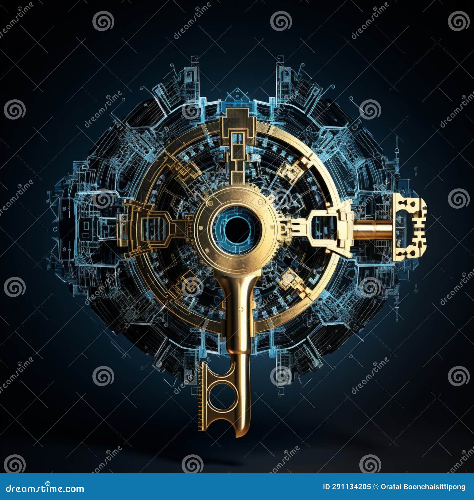 Technology for Cybersecurity Concept with Lock and Key Safety by ...