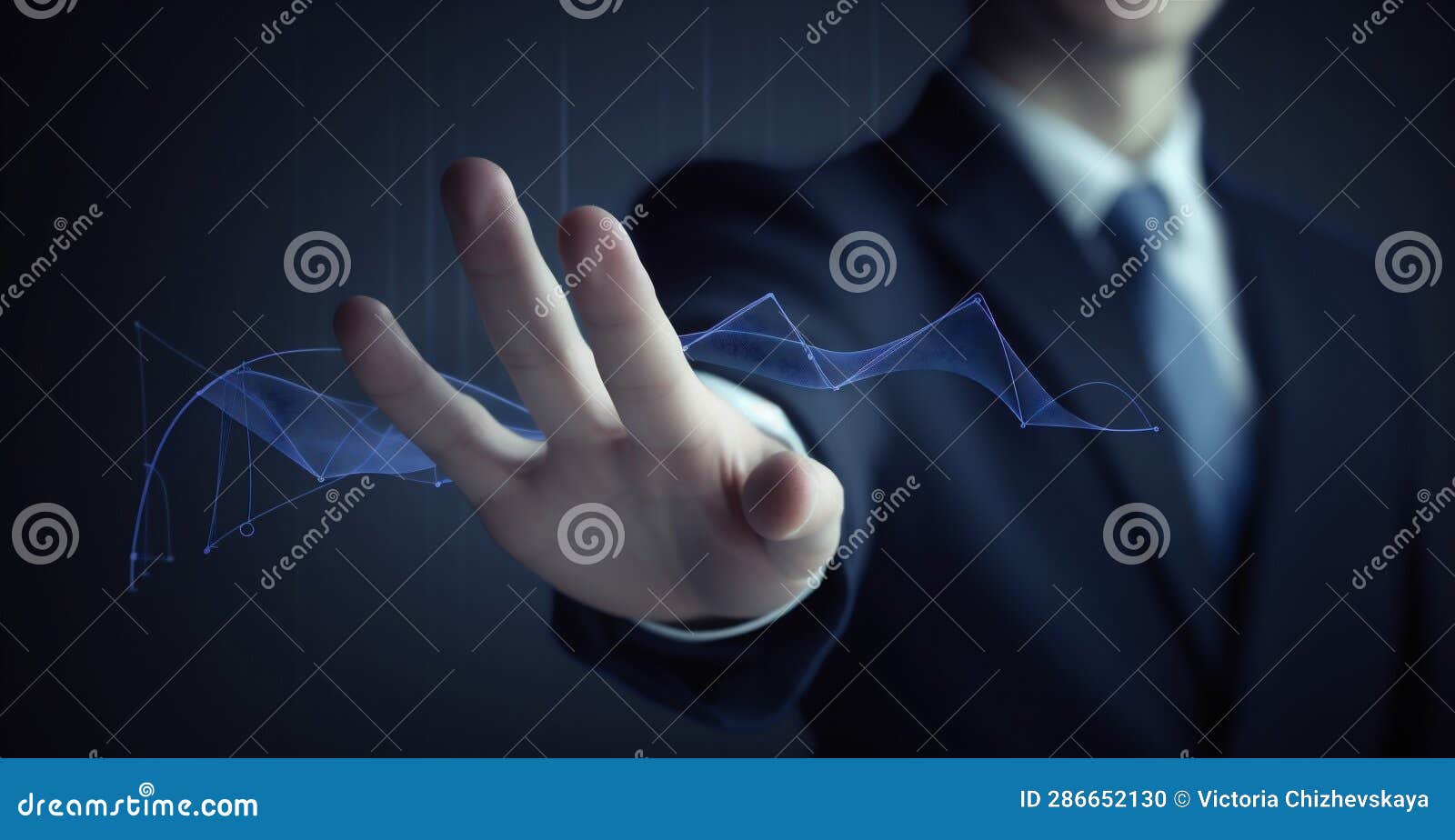 Technology Cyberspace Chart Network Graph Hand Concept Analysis ...