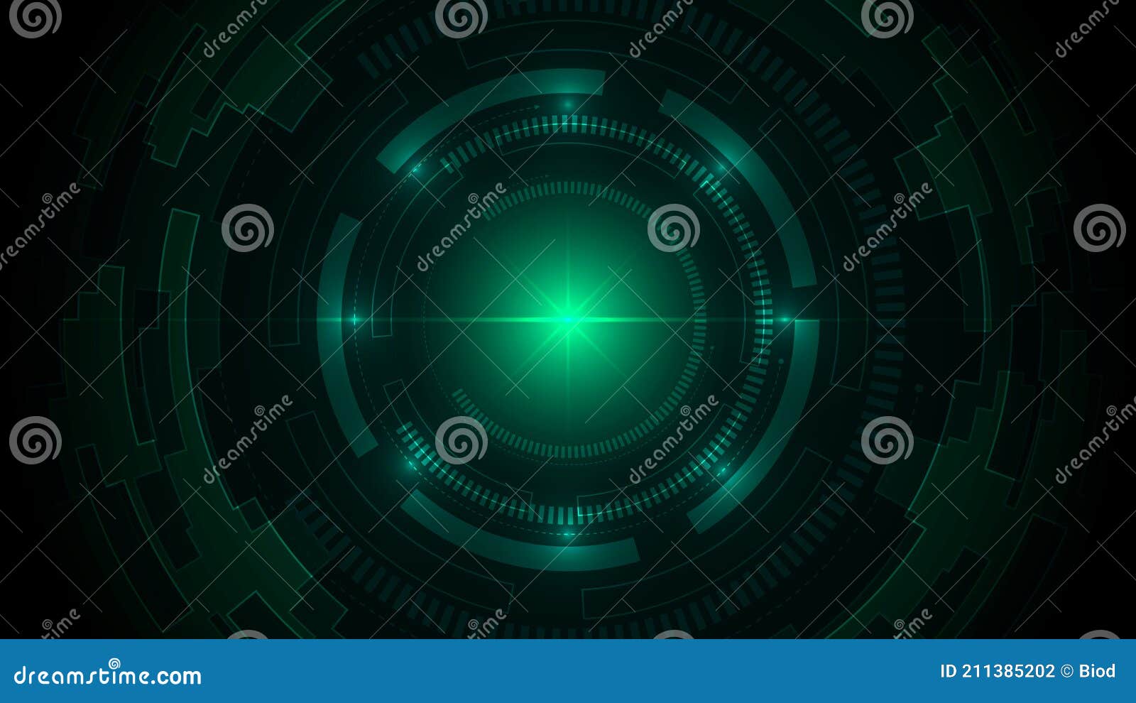 Technology Dark Green Background with Hi-tech Digital Data Connection ...