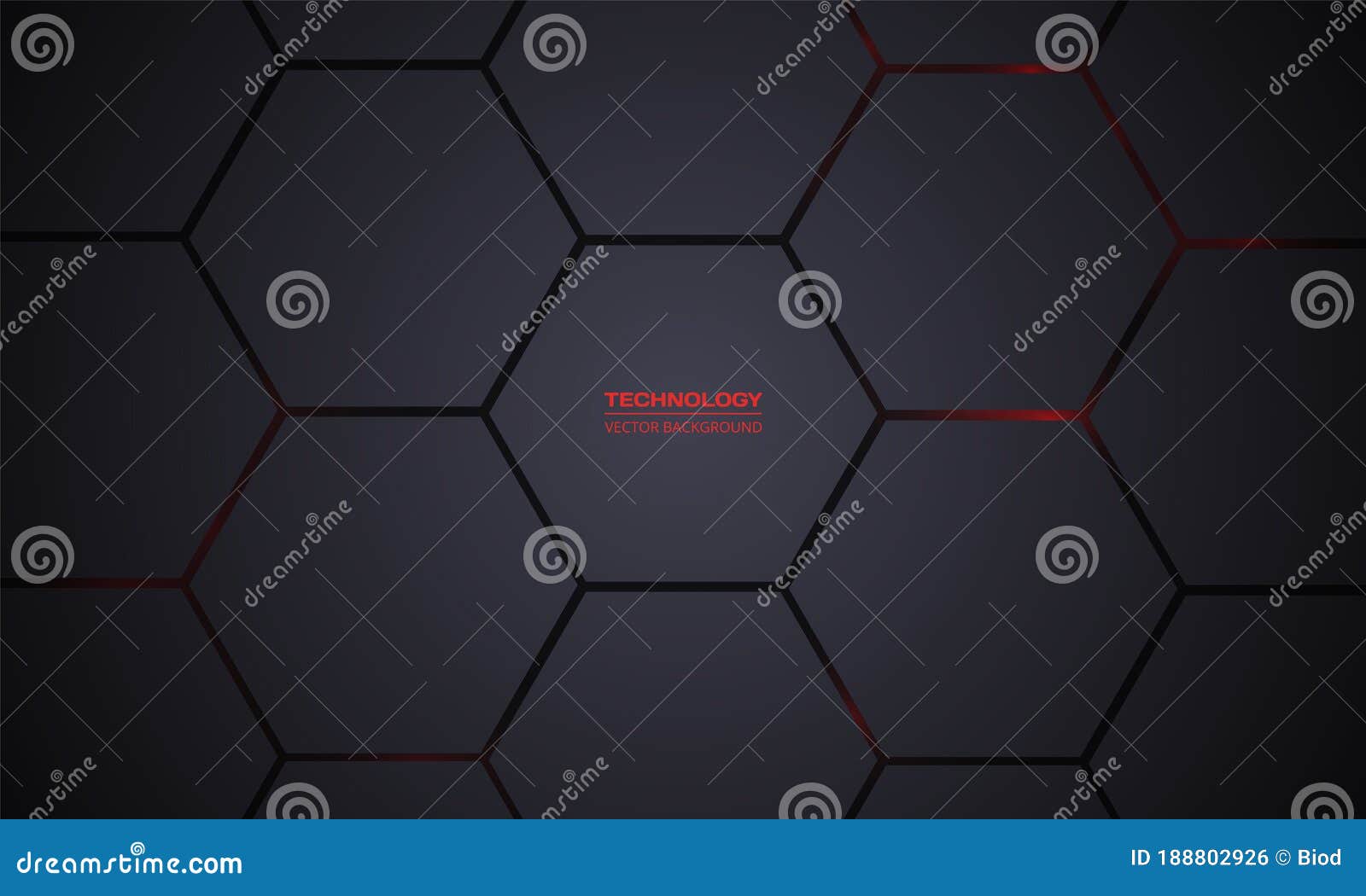Technology Dark Hexagonal Vector Background. Stock Vector ...
