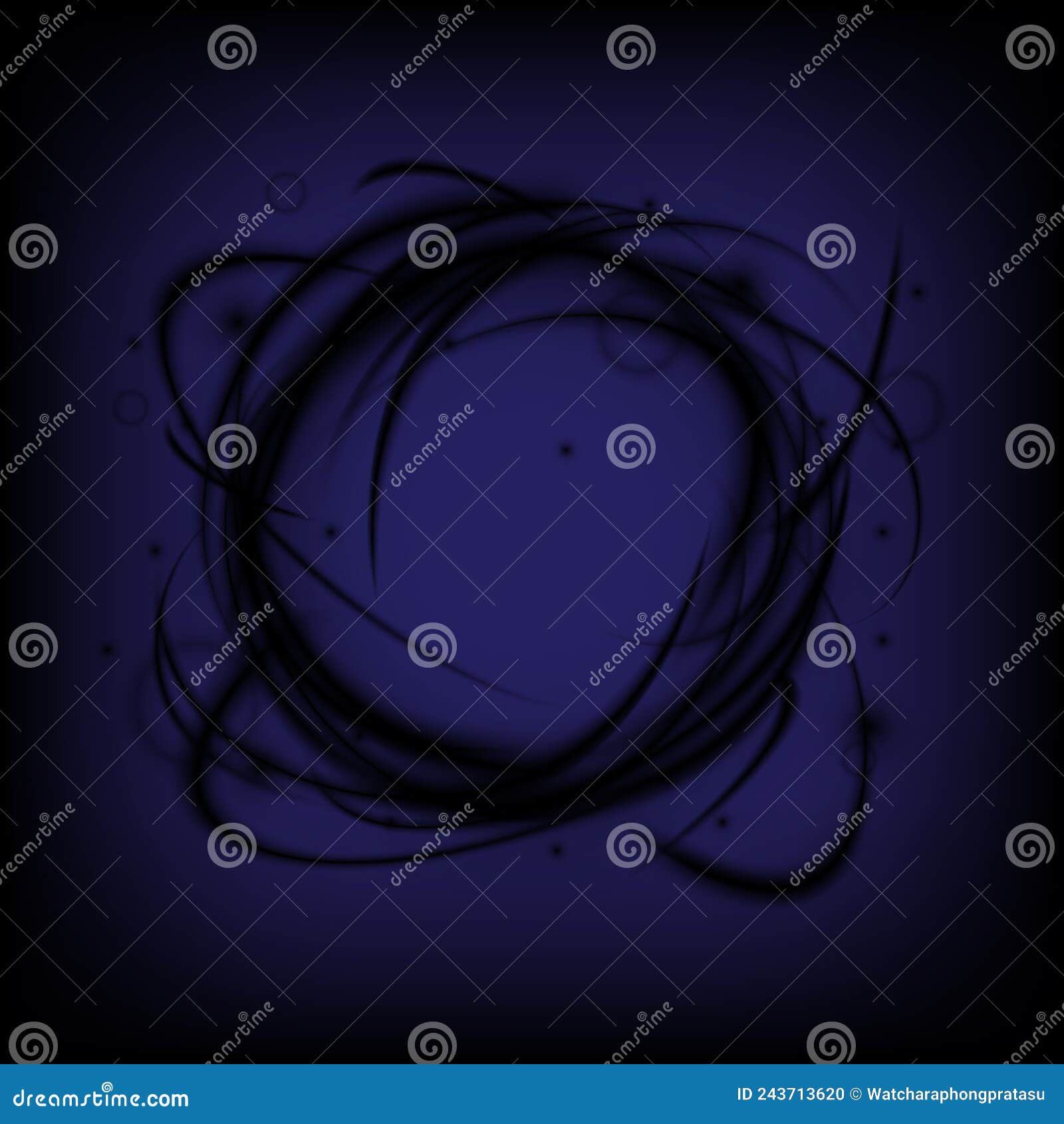 Technology Darkness Swirl Black Effect. Magic Abstract Frame Ring. the ...