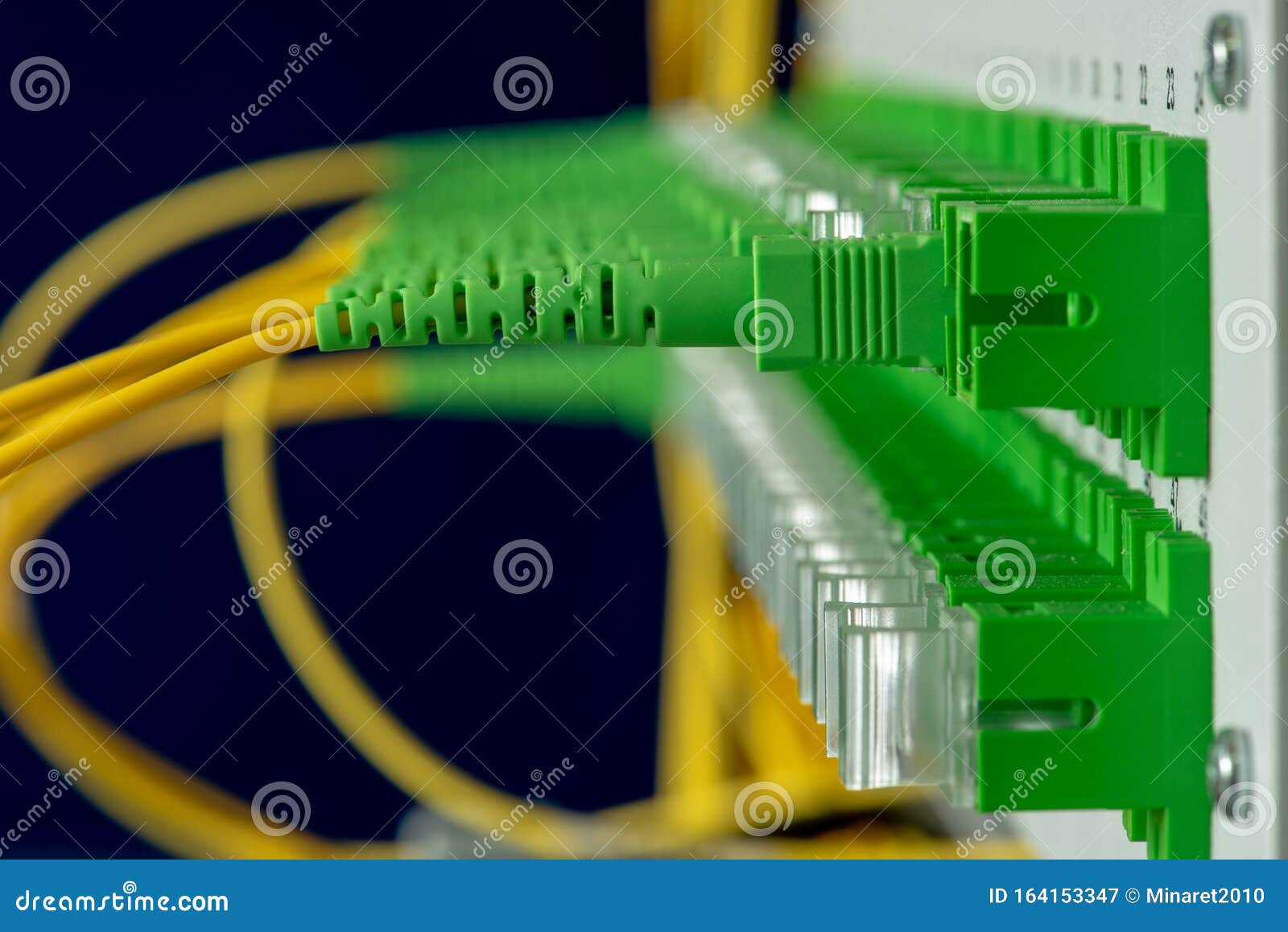 Technology Data Center with Fiber Optic Distribution Panel Stock Image ...