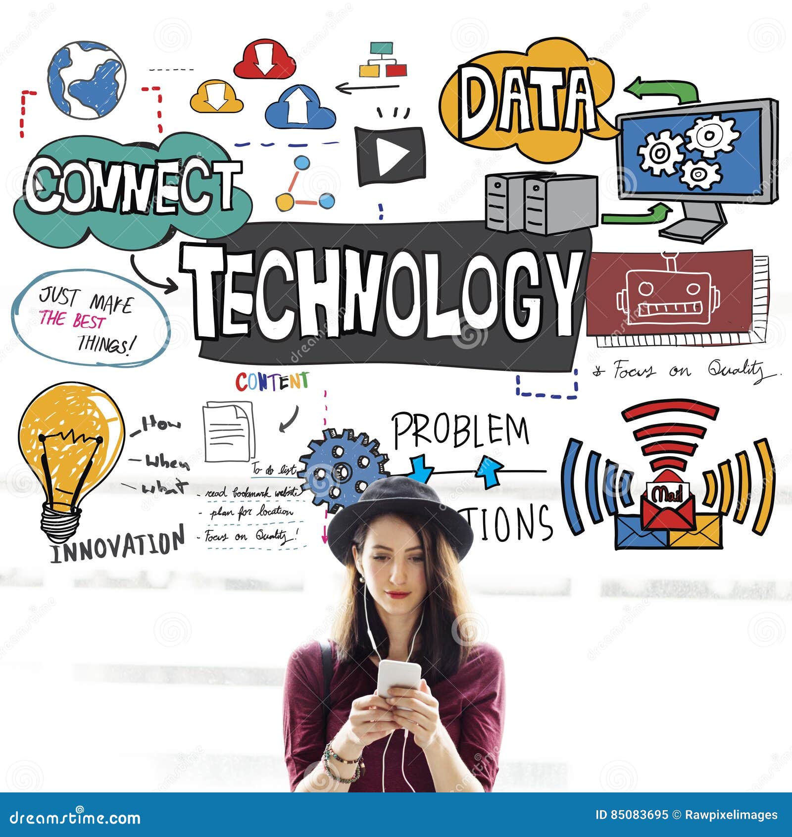 Technology Data Digital Internet Innovation Tech Concept Stock Image ...