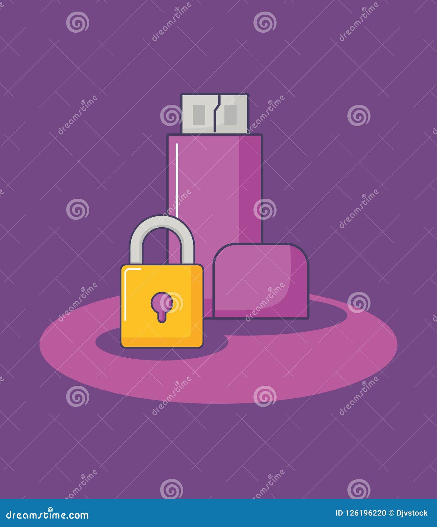 Technology Data Usb Security Protection Innovation Stock Vector ...