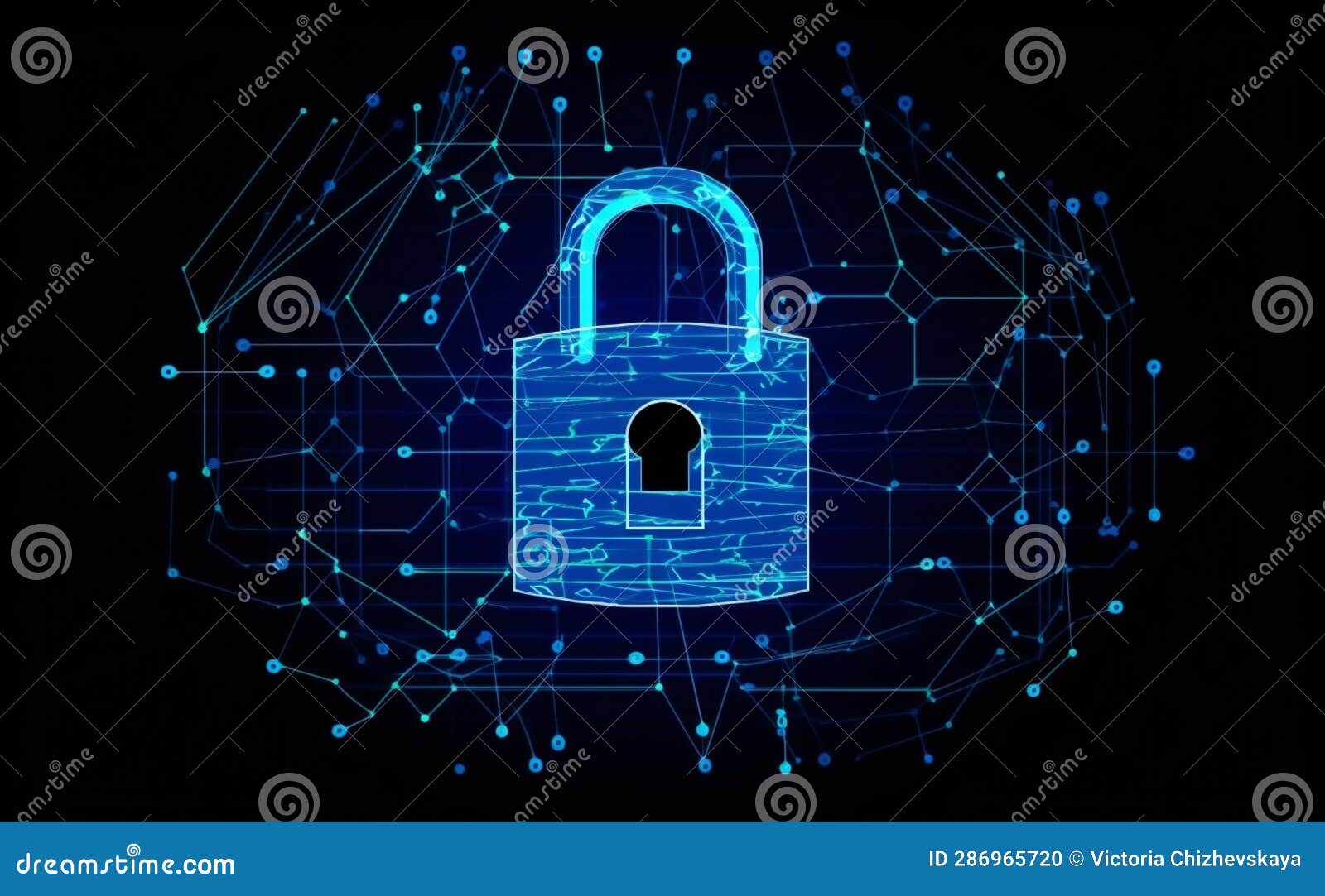 Cyberspace System Information Technology Lock Cyber Digital Security ...