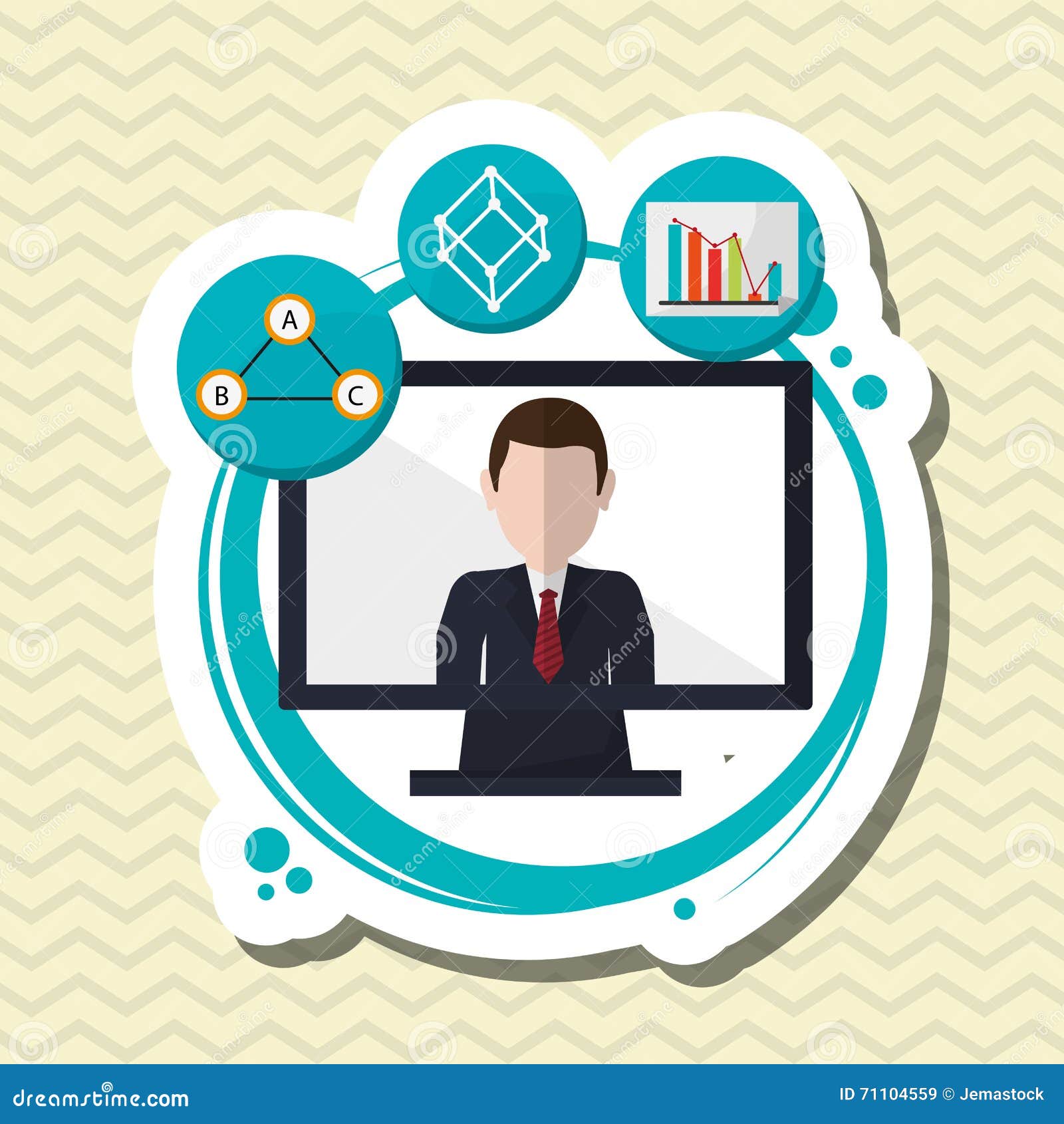 Technology Design. Computer Icon. Gadget Concept, Vector Illustration ...