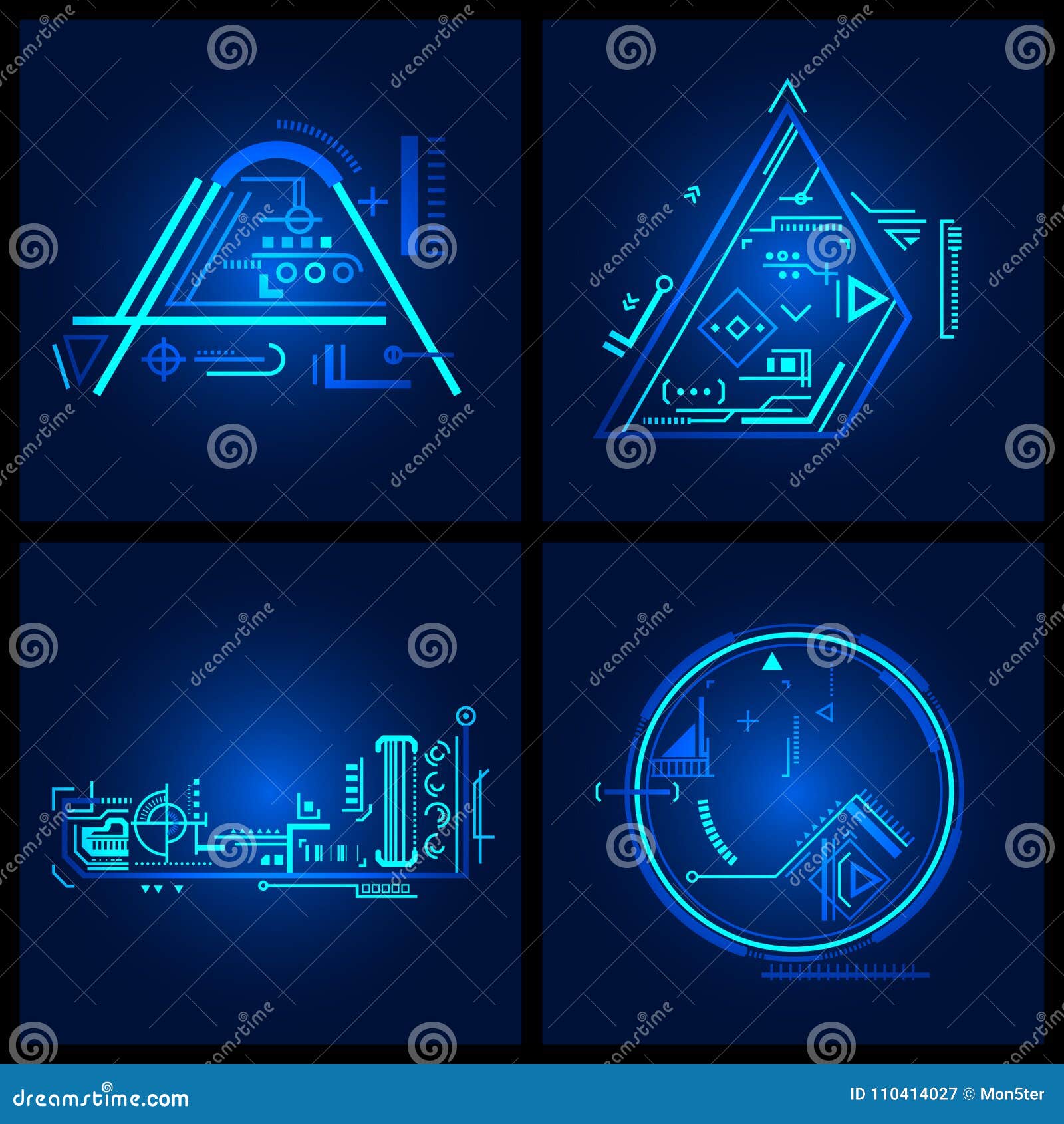 Technology design element. stock vector. Illustration of modern - 110414027
