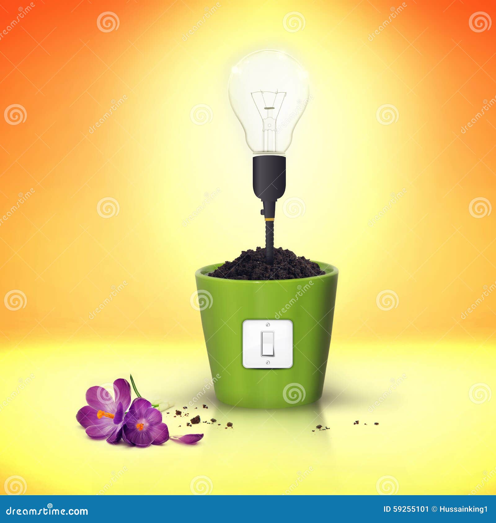 Technology Destroy the Environment Stock Illustration - Illustration of ...