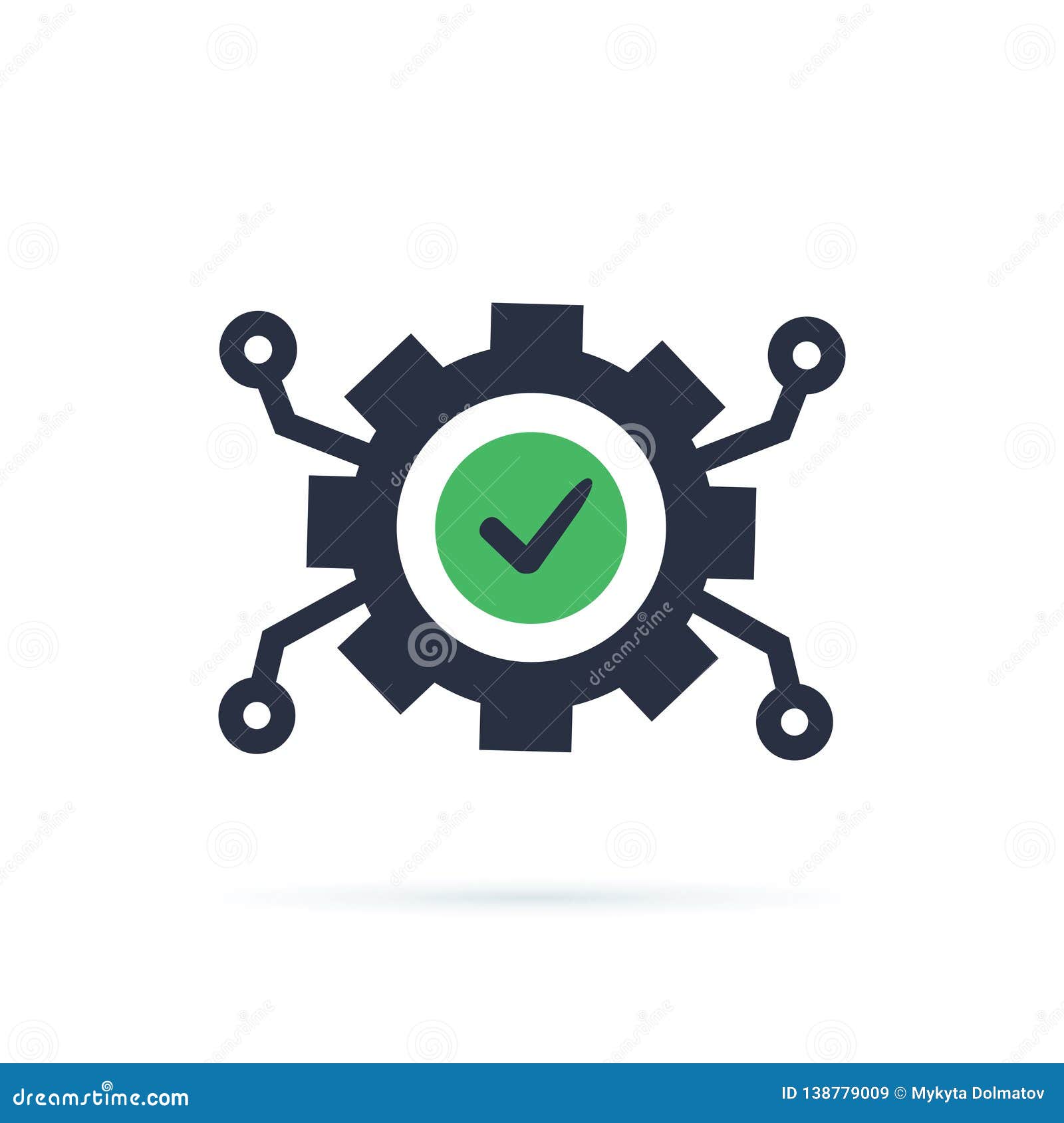 Technology Development, Cogwheel and Check Mark, Innovation Concept ...