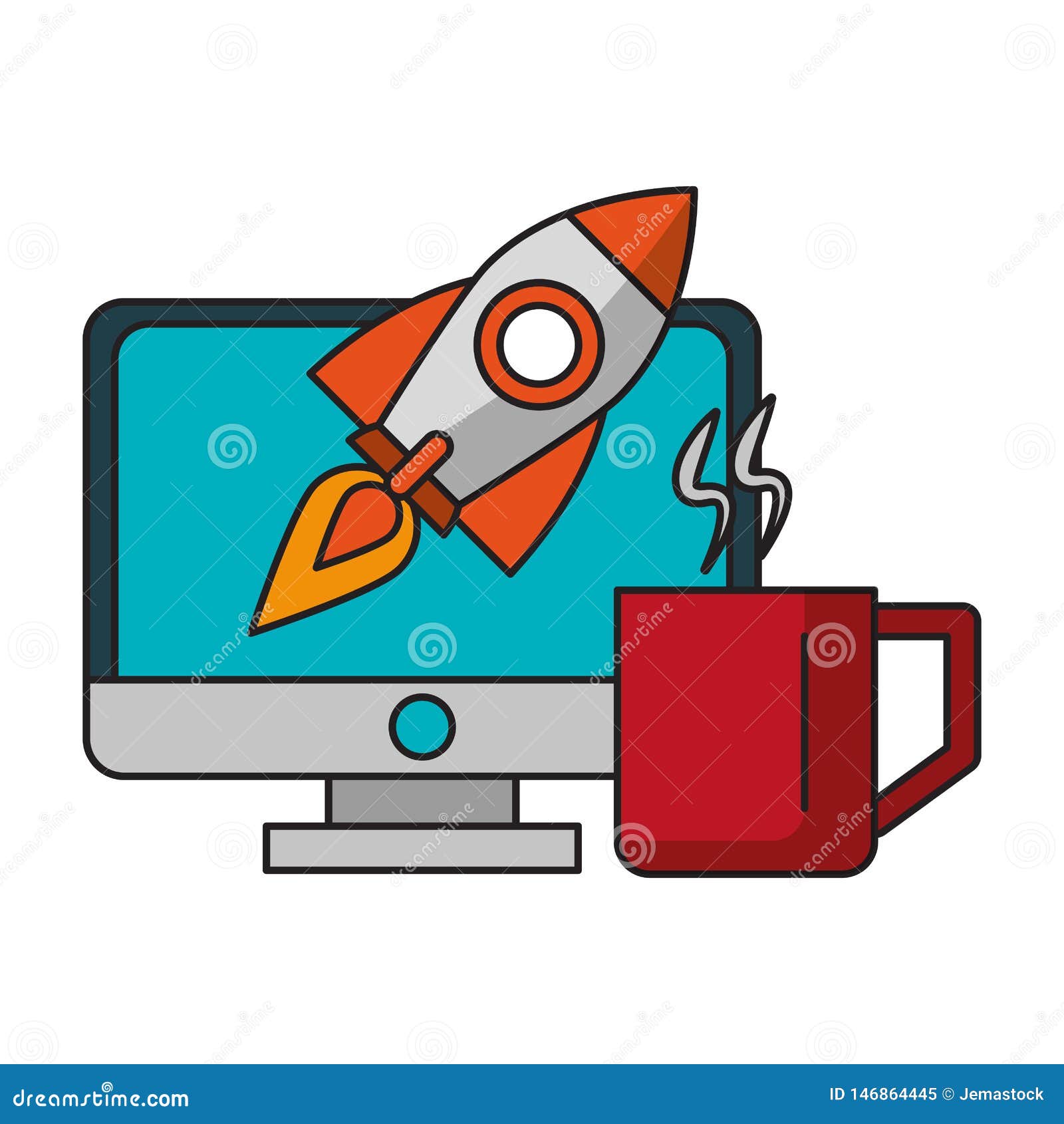 Technology device cartoon stock vector. Illustration of information ...
