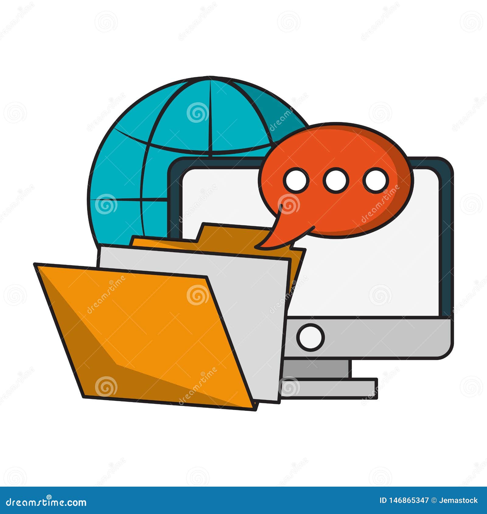 Technology device cartoon stock vector. Illustration of cyberspace ...