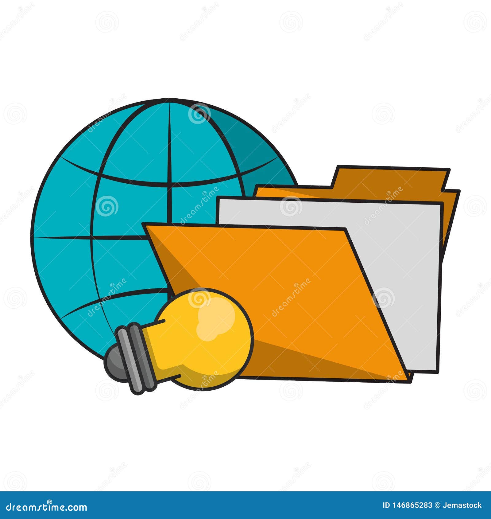 Technology device cartoon stock vector. Illustration of globe - 146865283