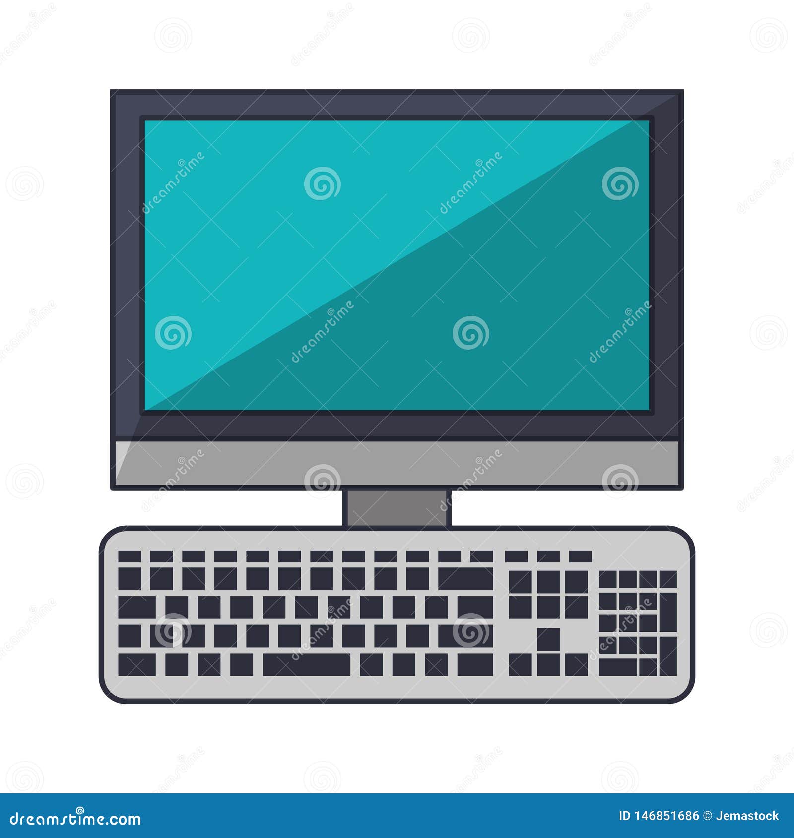 Technology Device Computer Cartoon Stock Vector - Illustration of media ...