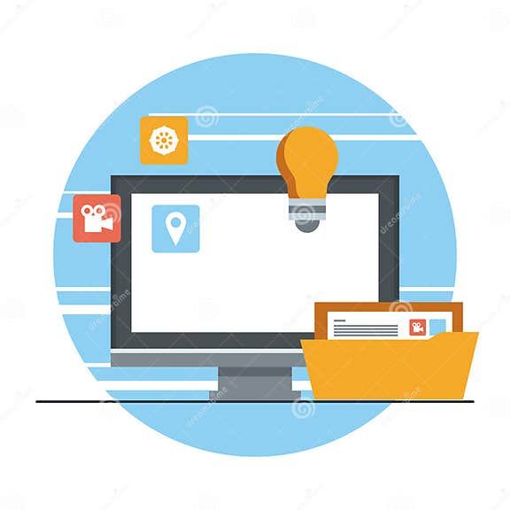 Technology Device Eletronic Modern Gadget Cartoon Stock Vector ...