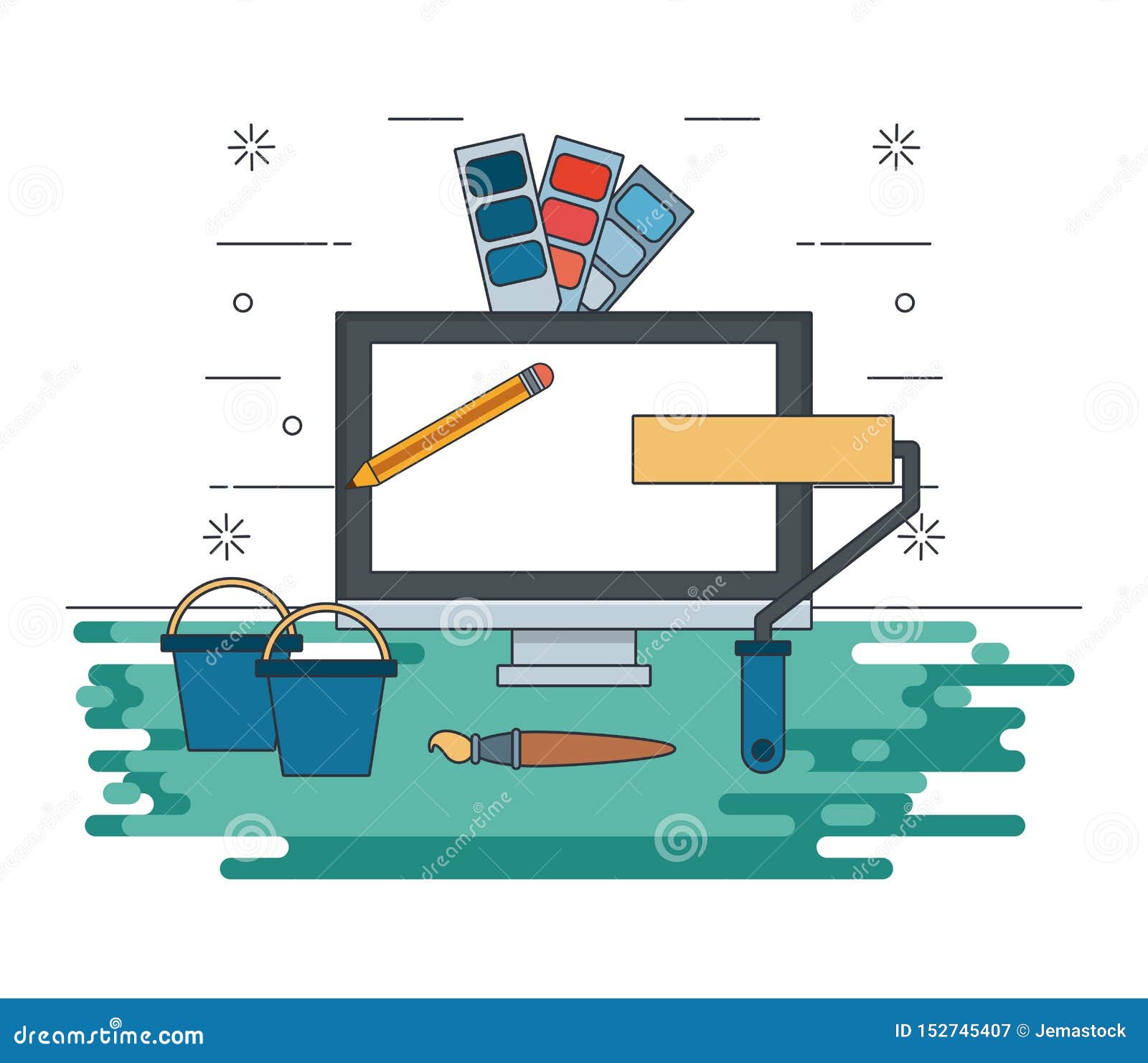 Technology Device Maintenance Support Cartoon Stock Vector ...