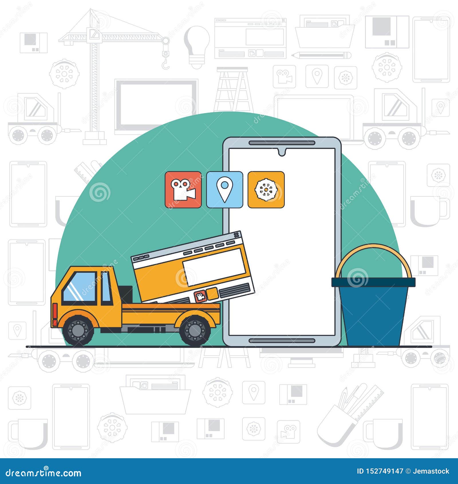 Technology Device Maintenance Support Cartoon Stock Vector ...