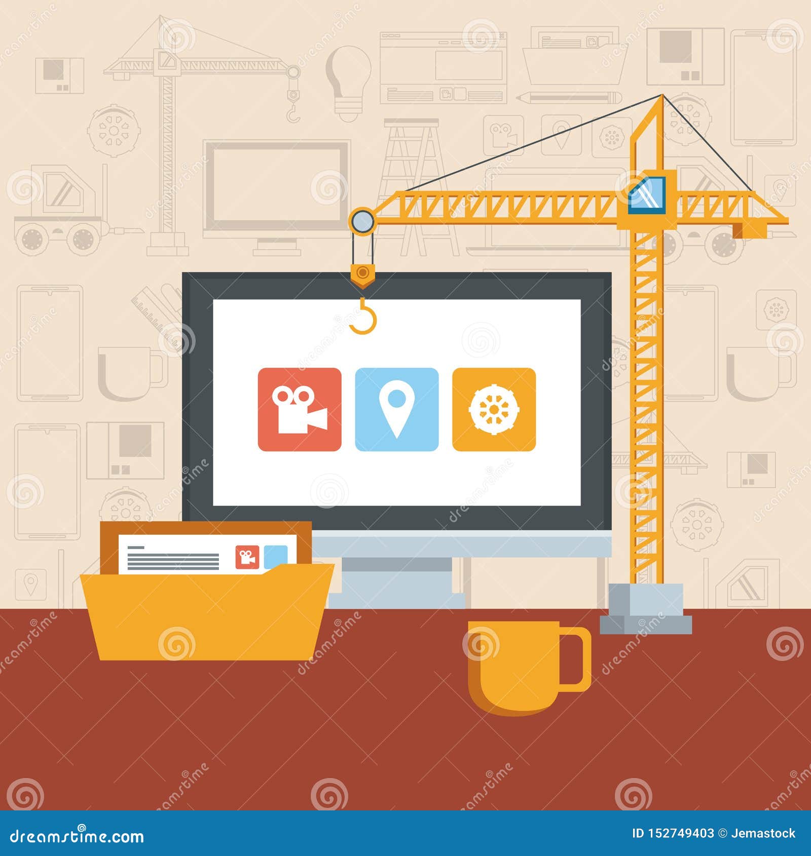 Technology Device Maintenance Support Concept Cartoon Stock Vector ...