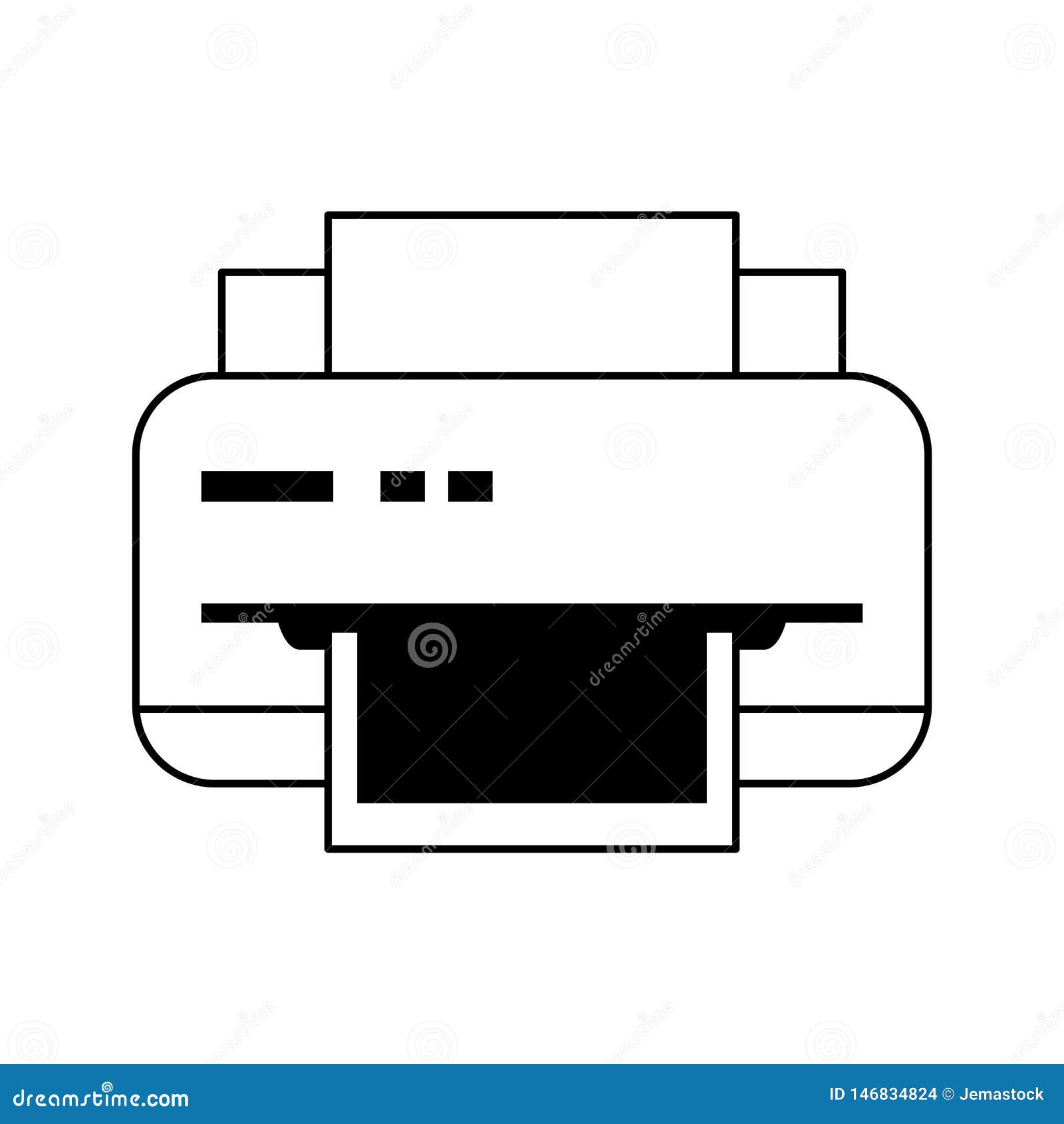 Technology Device Printer Cartoon Stock Vector - Illustration of ...
