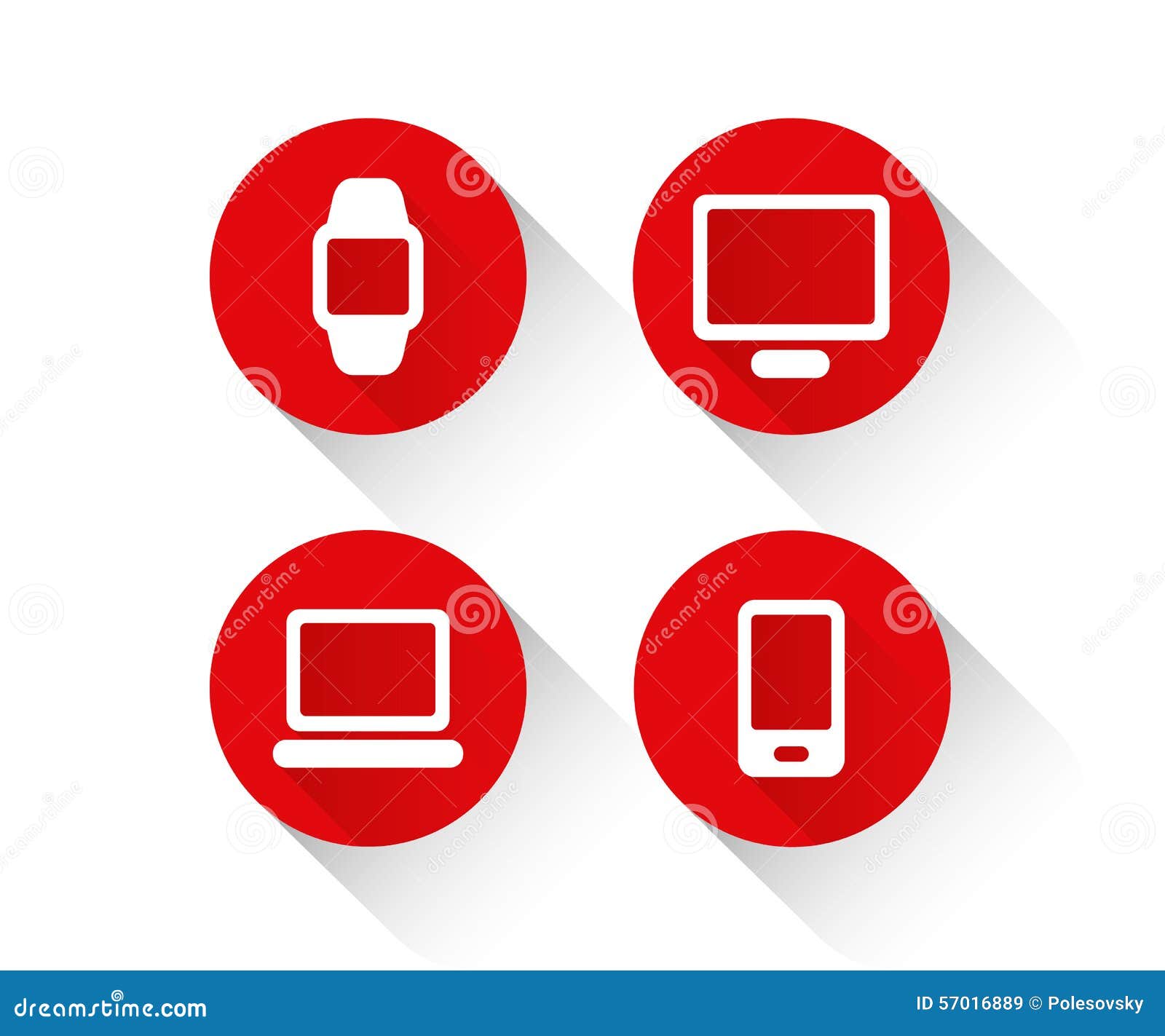 Set Technology Devices Icon: Television, Computer, Laptop, Tablet ...