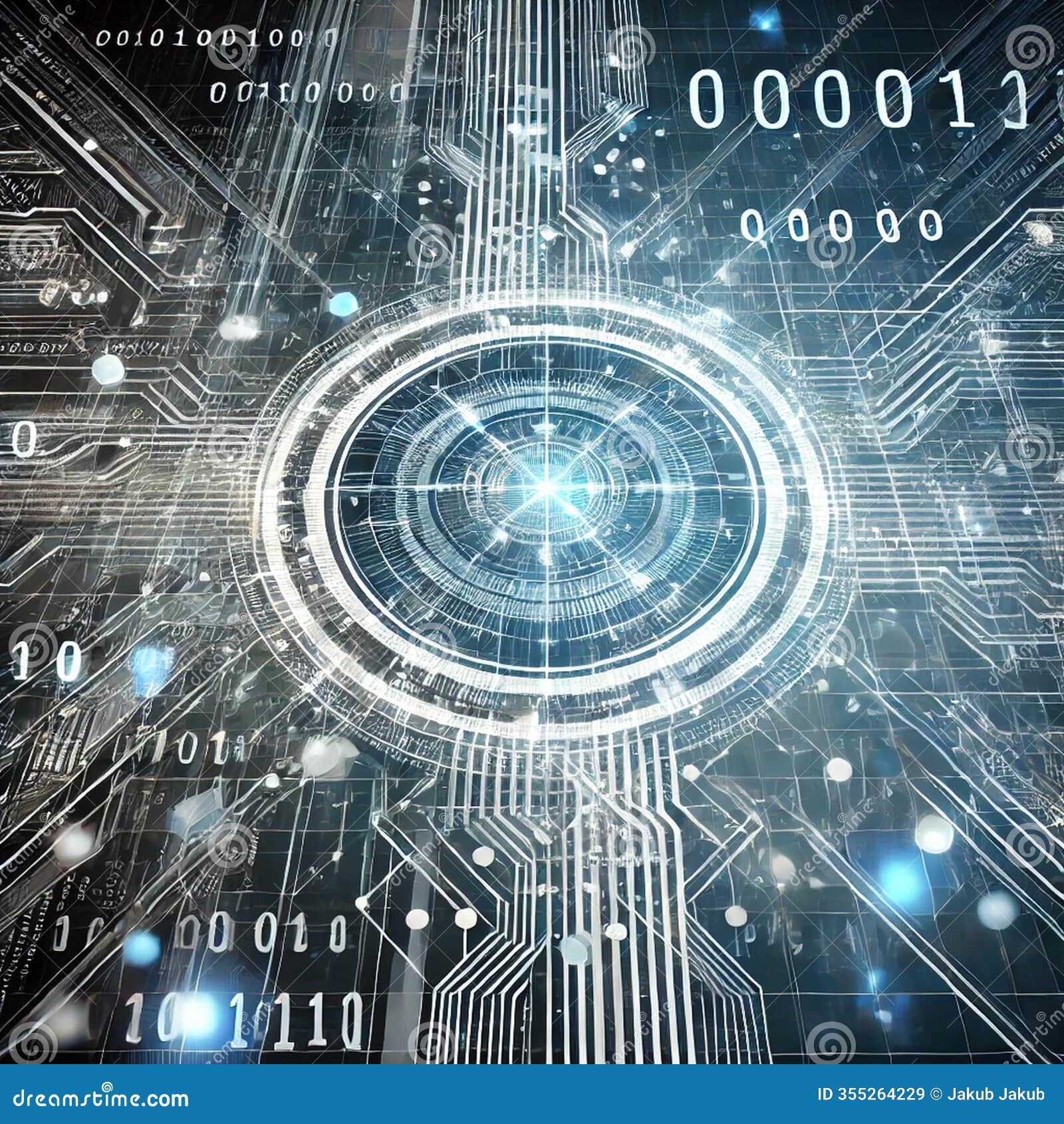 Technology Digital Background. an Abstract Technology Digital Vector Background with Binary Code ...