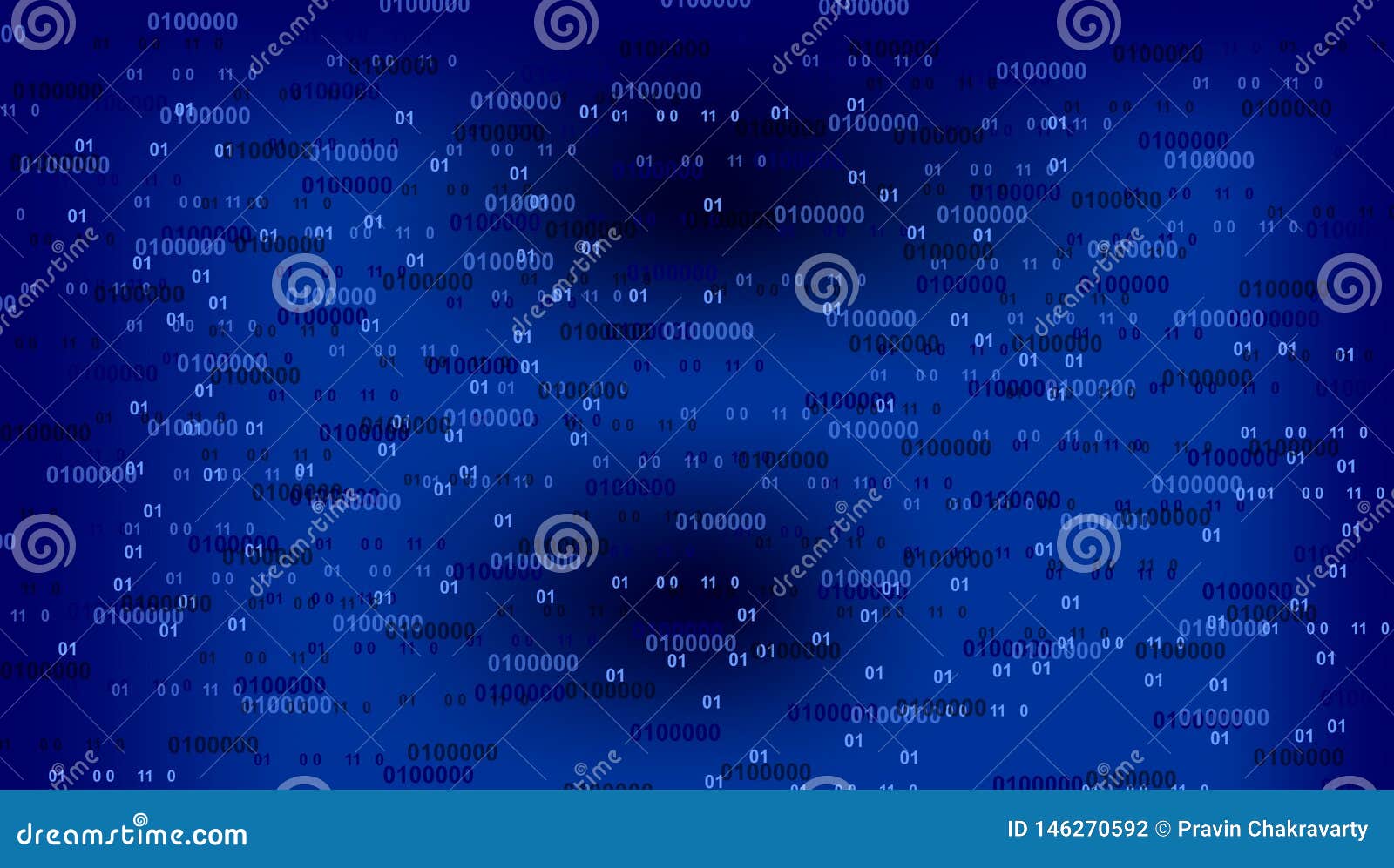 Technology Digital Binary Code Data Number 0 and 1 on Computer Screen ...