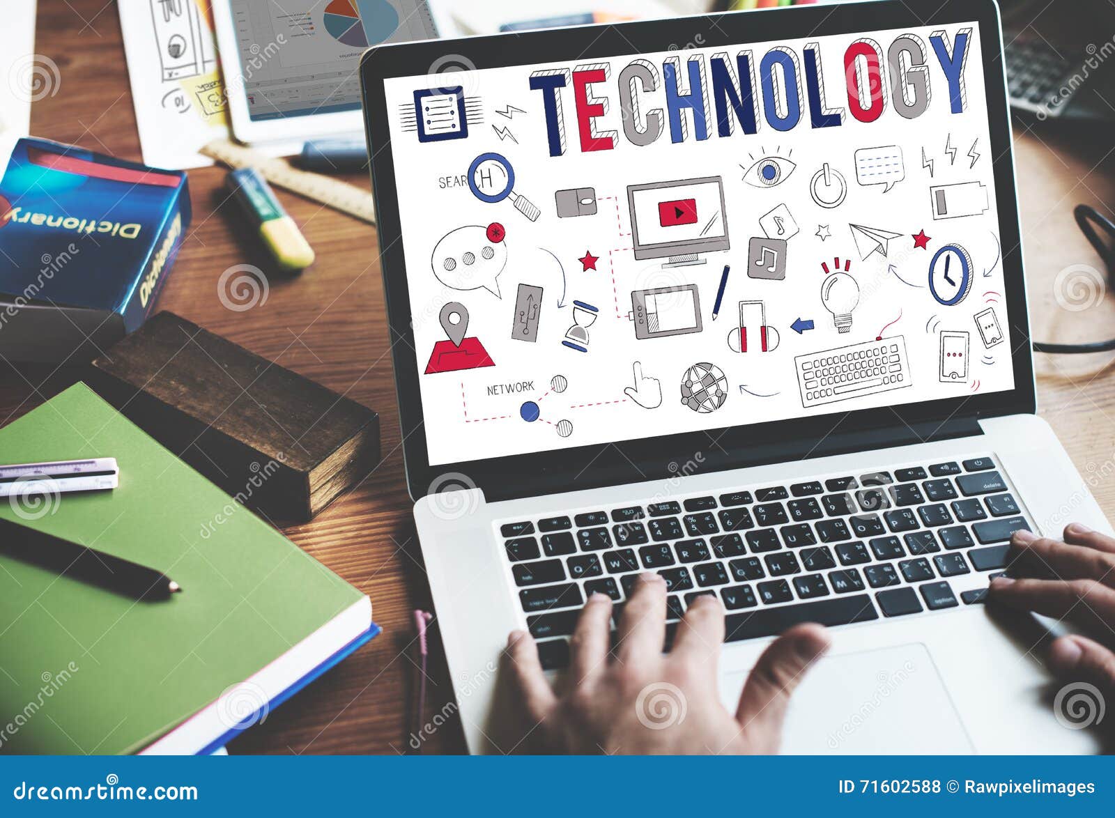 Technology Digital Communication Multimedia Device Concept Stock Photo ...