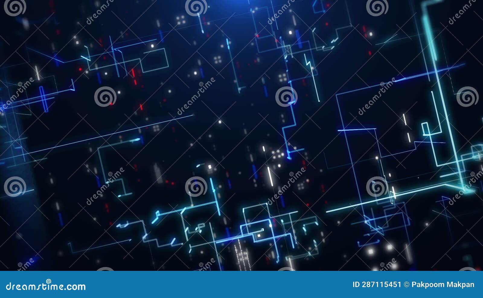 Technology Digital Cyberspace Data Network Connection Structure Use for ...