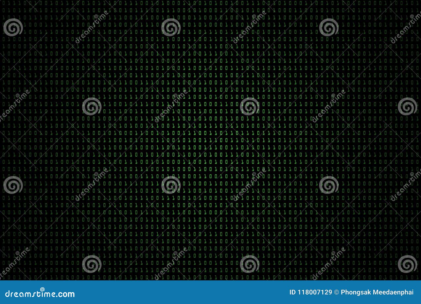 Technology Digital Dark Or Black Background With Binary Code In Light ...