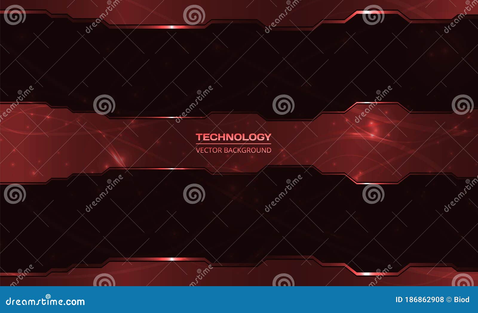 Technology Digital Dark Red Abstract Background. Stock Vector ...