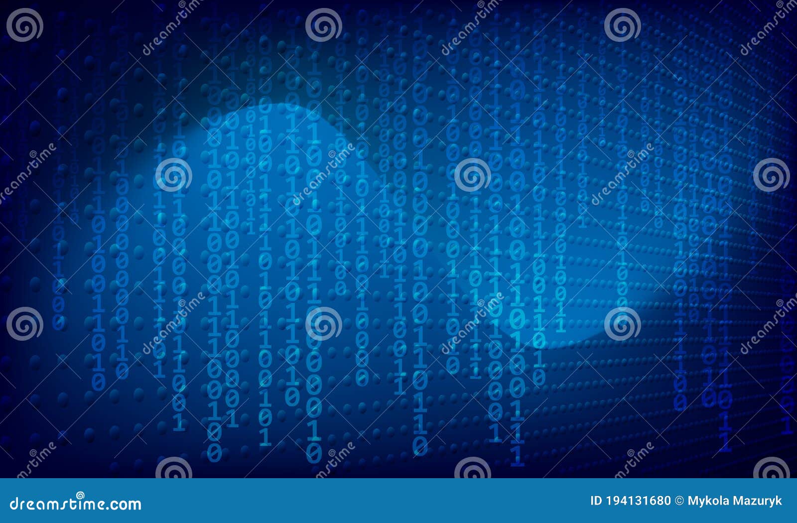 Technology Digital Data and Big Data. Blue Science Abstract Background ...