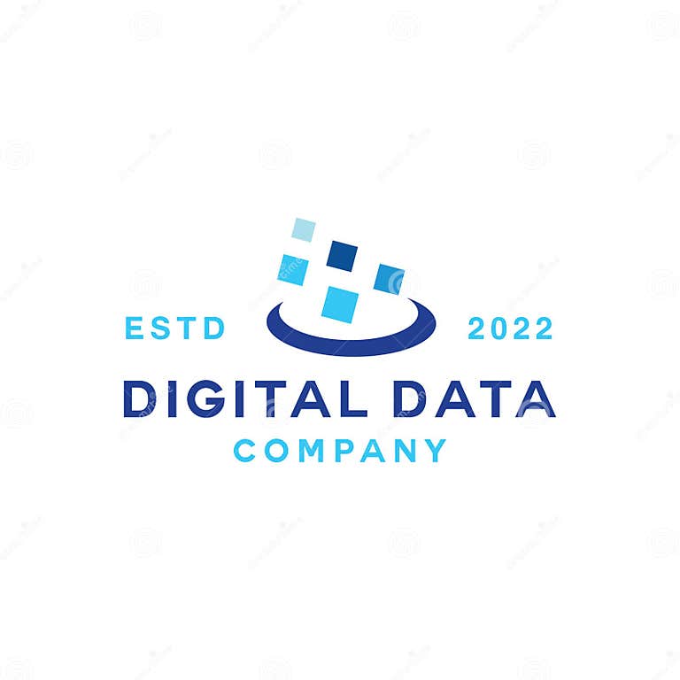 Technology Digital Data Logo Vector Design Graphic Emblem Stock Vector ...